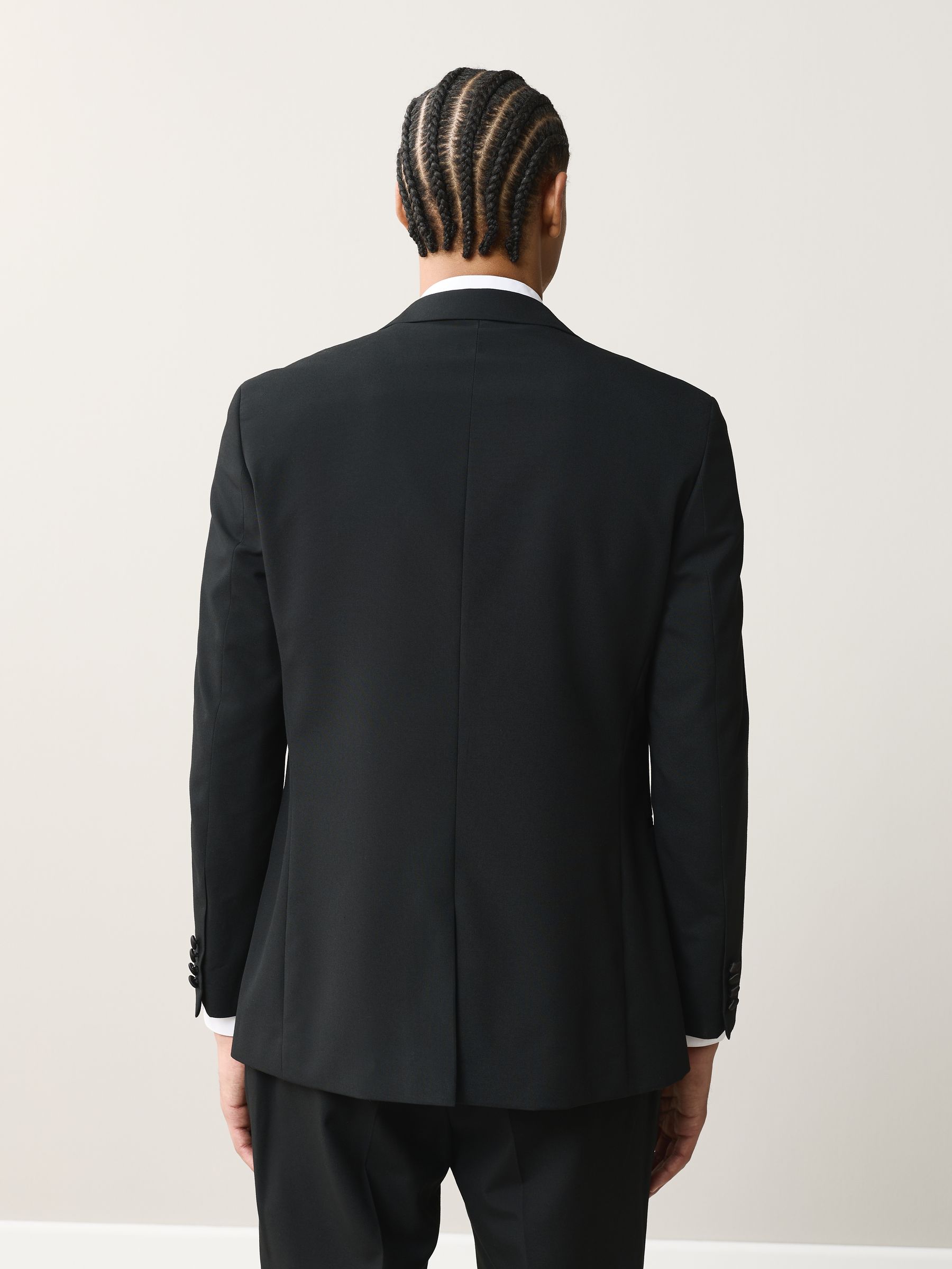 Buy Black Regular Fit Tuxedo Suit Jacket from the Next UK online shop