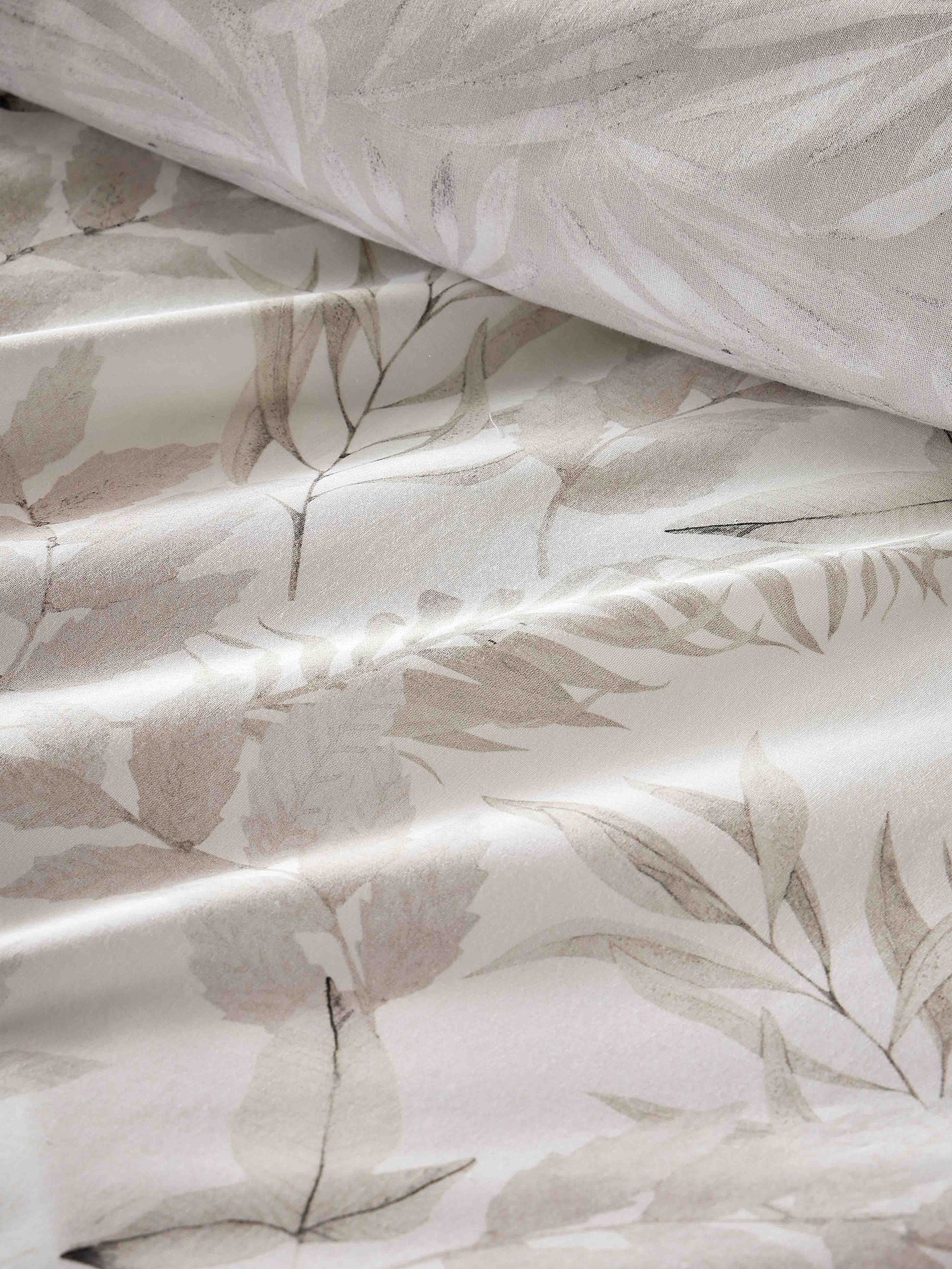 Buy Vantona Cream Serene Leaves Duvet Cover and Pillowcase Set from the ...