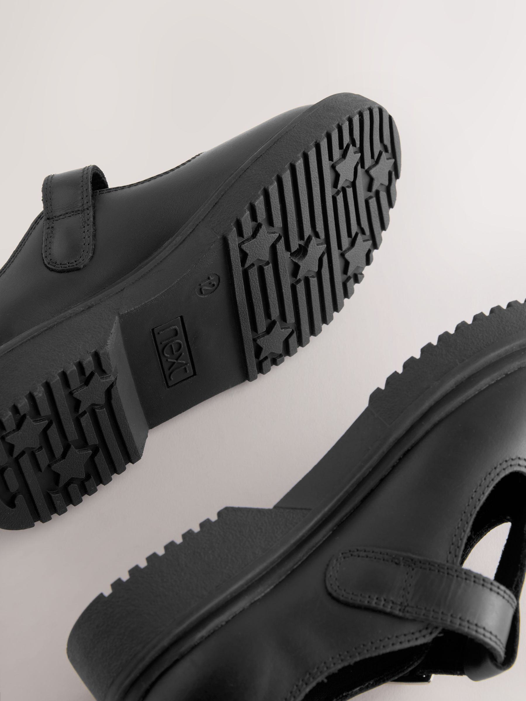Buy Matt Black Leather T-Bar Chunky School Shoes from the Next UK ...