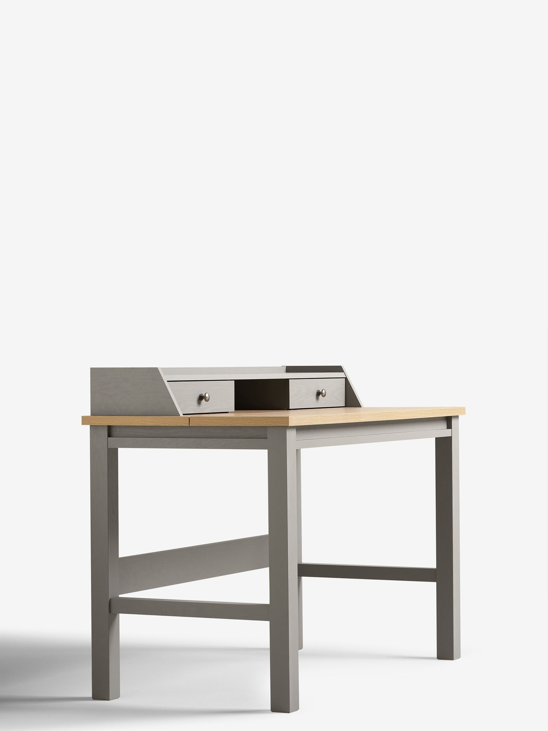 Buy Dove Grey Malvern Oak Effect Storage Desk from the Next UK online shop