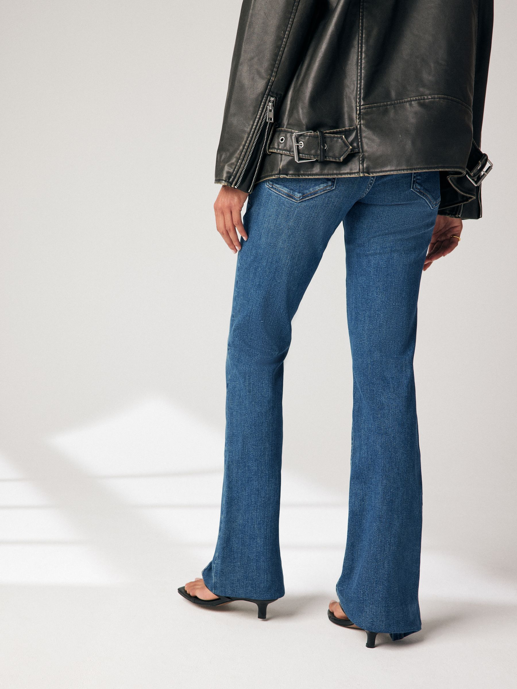 Buy Dark Blue Low Bootcut Jeans from the Next UK online shop