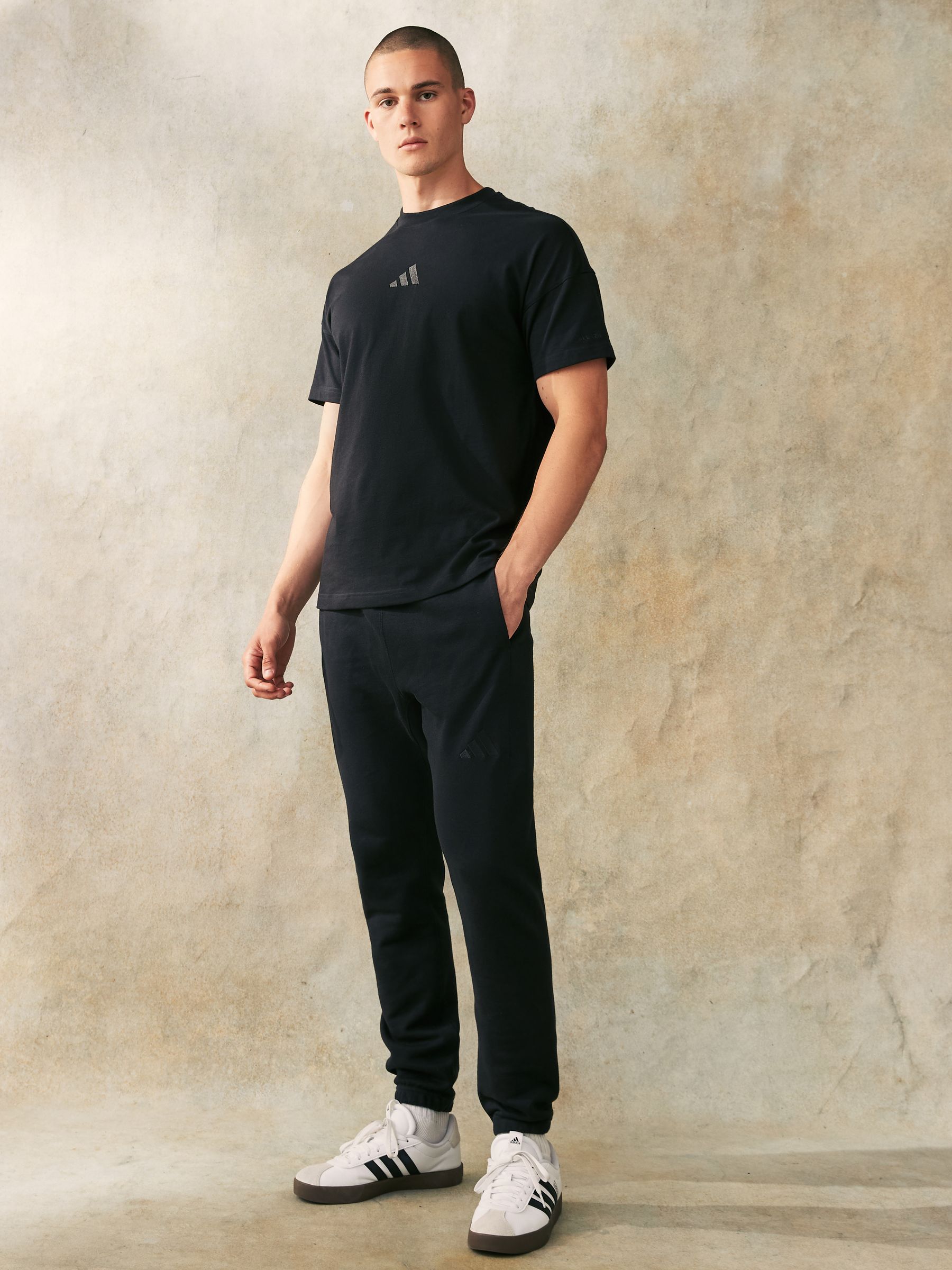 Buy adidas Black ALL SZN French Terry Regular Tapered Joggers from the ...