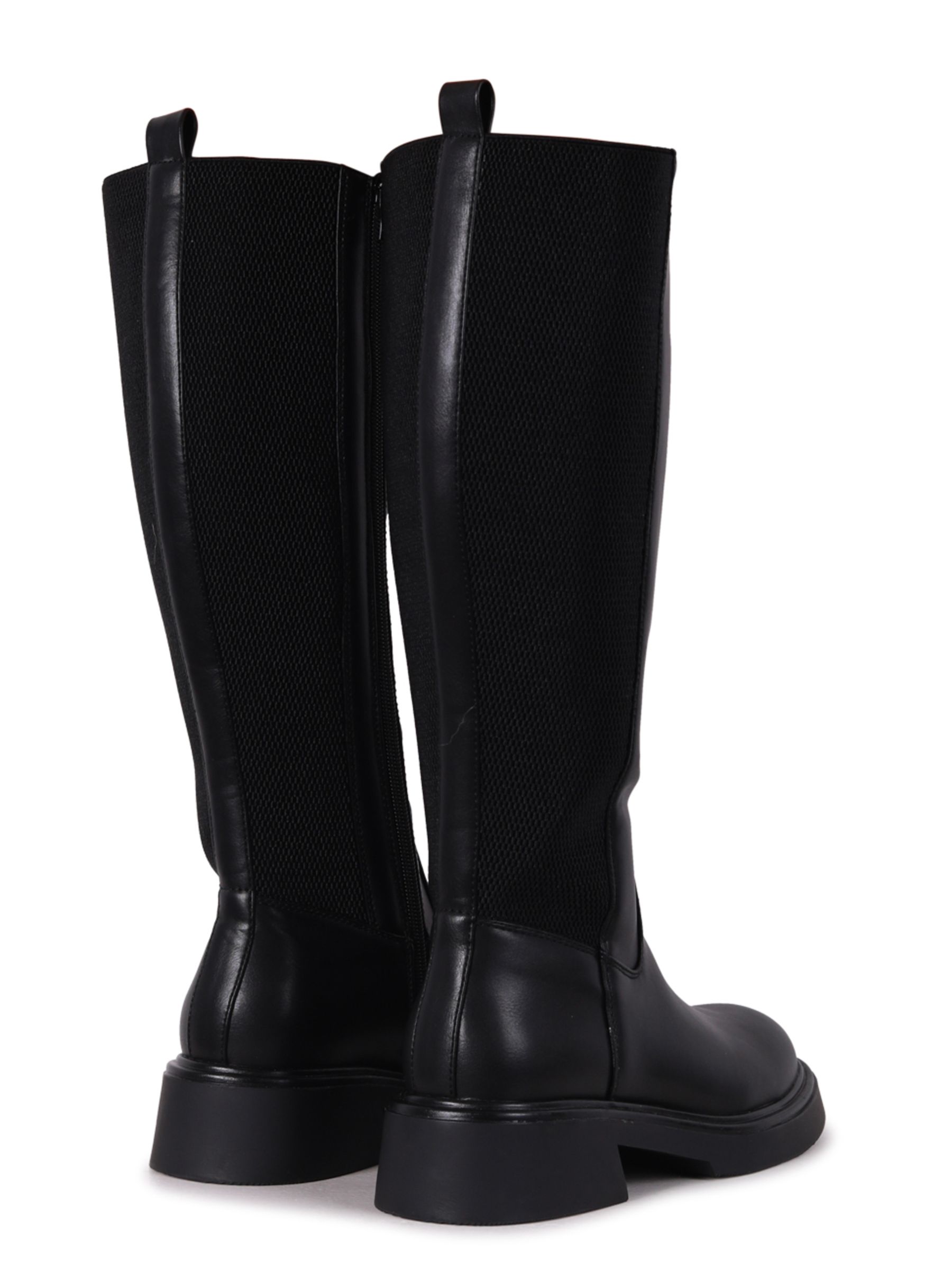 Buy Linzi Black PU High Leg Klara Boots With Elastic Gusset from Next ...