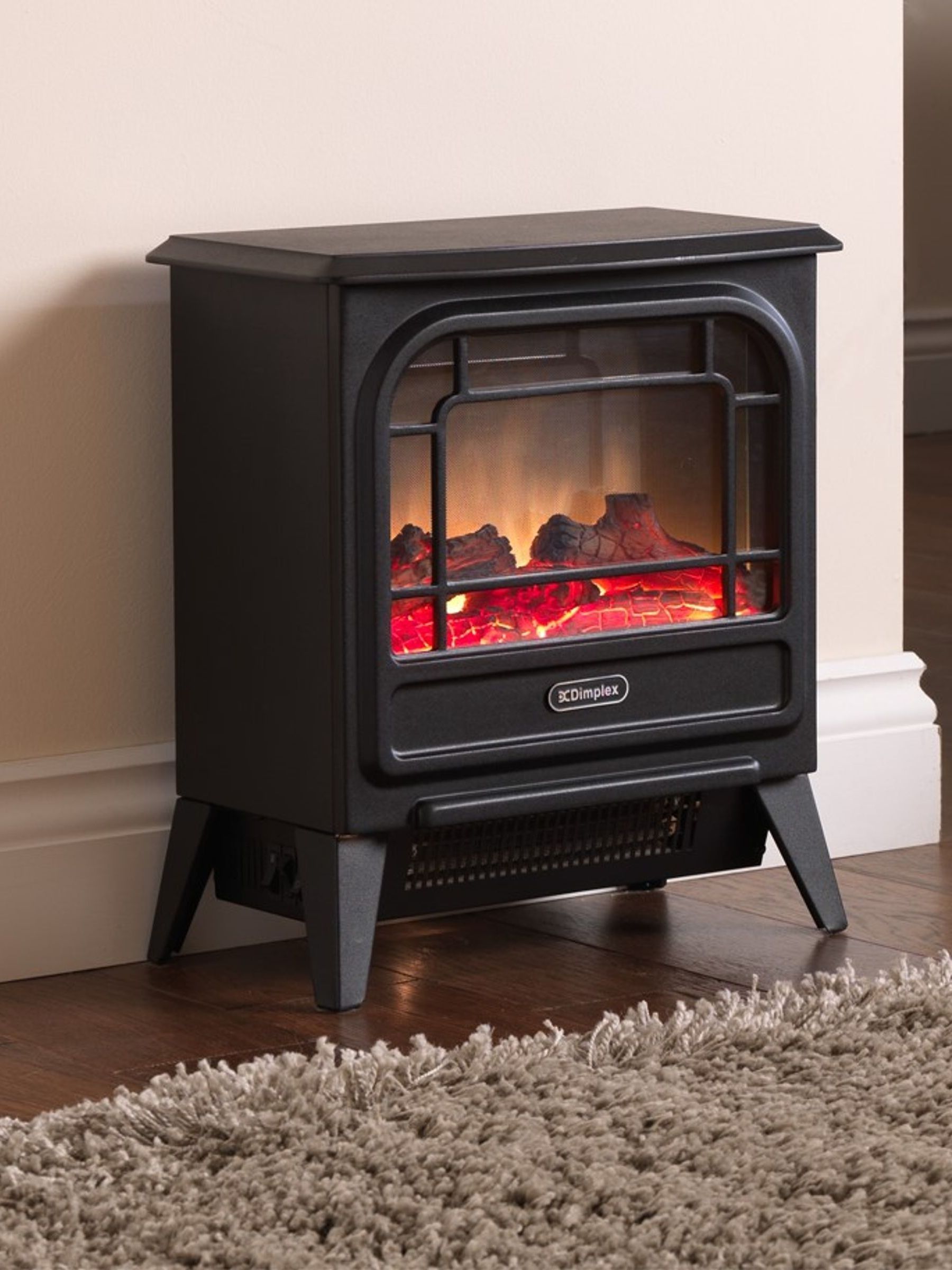 Buy Dimplex Black Electric Optiflame MicroStove Fireplace from the Next ...