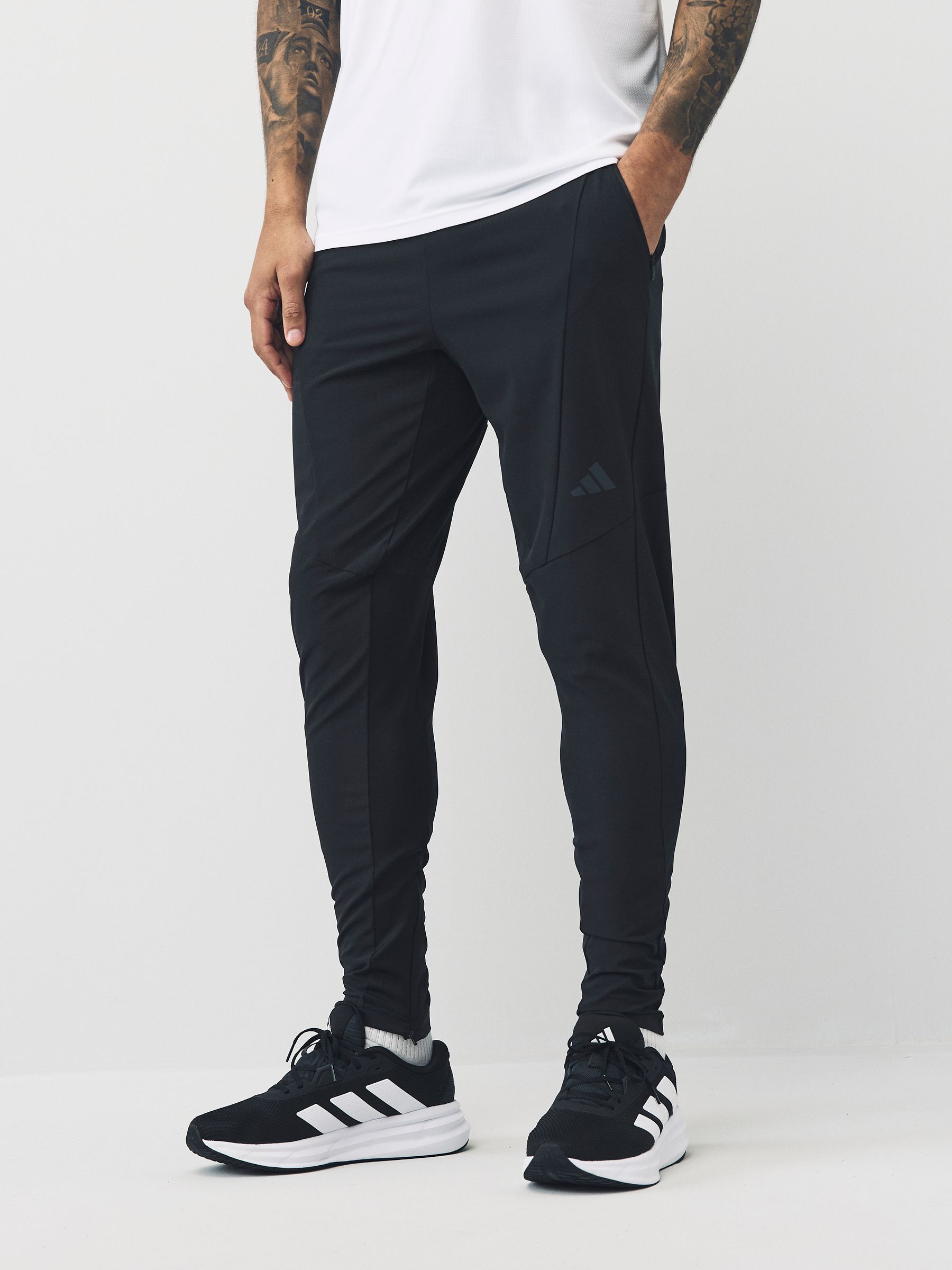 Buy adidas Black Designed for Training Hybrid Joggers from the Next UK ...
