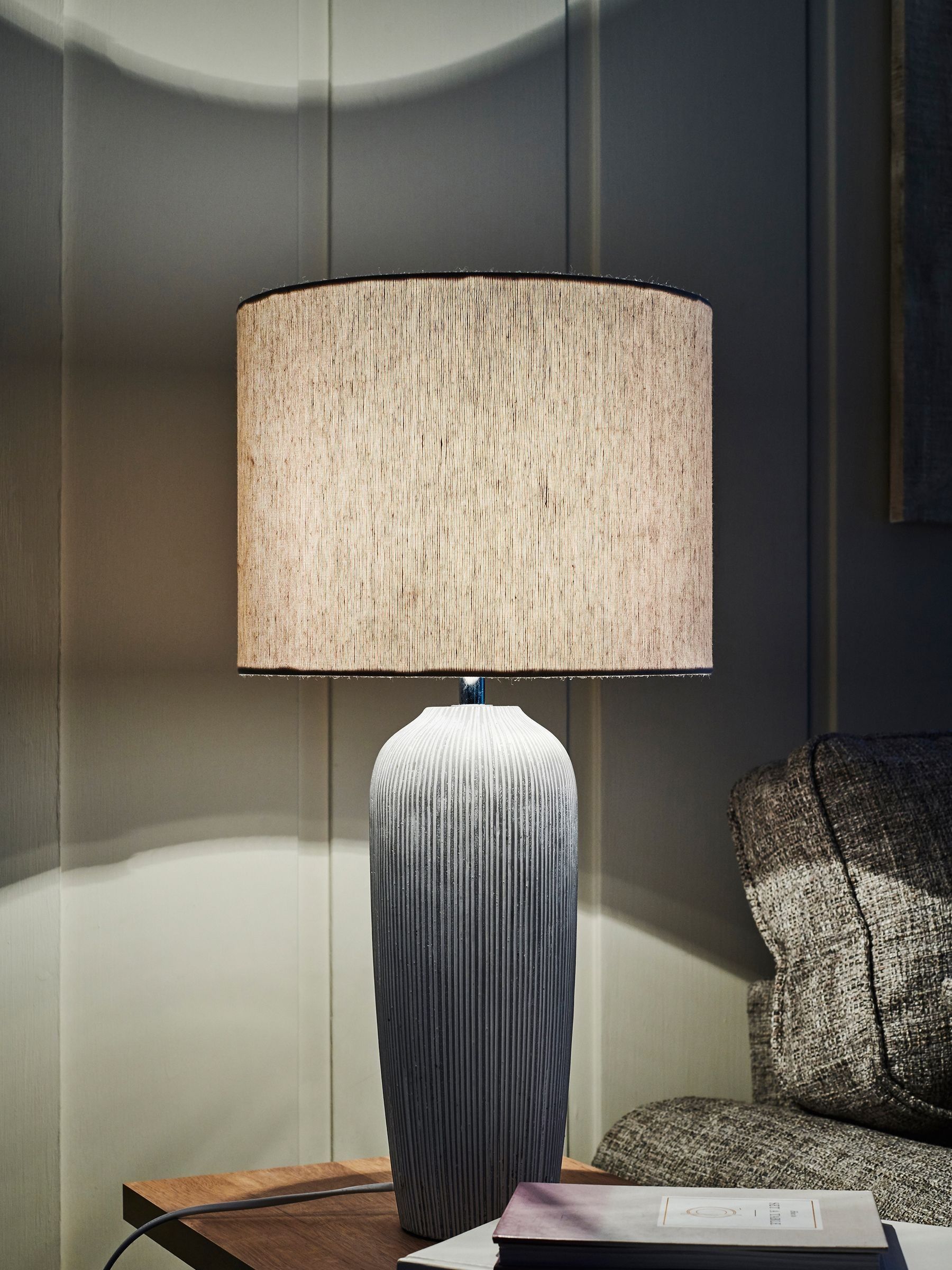 Buy Grey Fairford Extra Large Table Lamp from the Next UK online shop