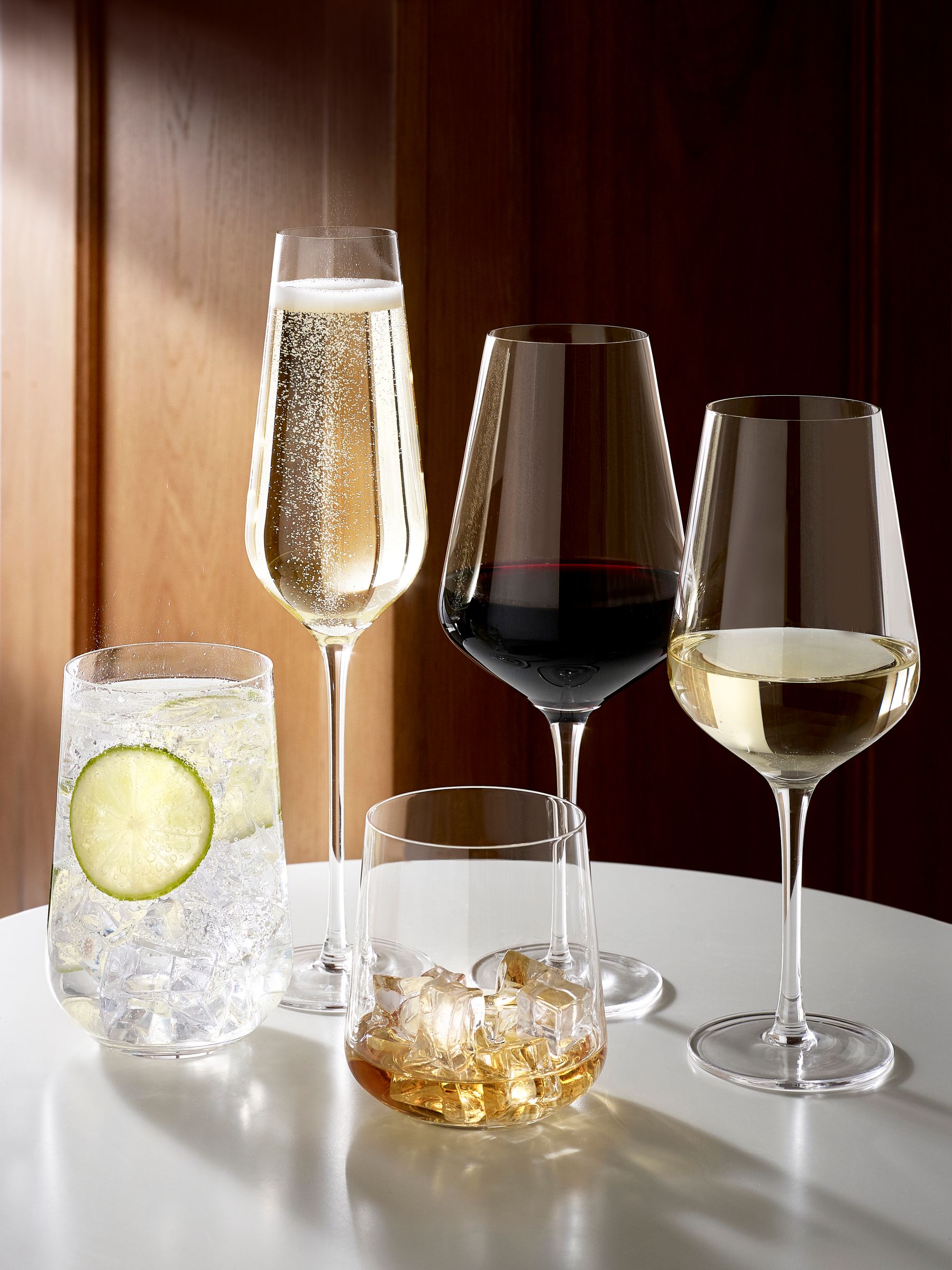 Buy Clear Belgravia Crystal Tapered Set of 4 Short Tumbler Glasses from ...