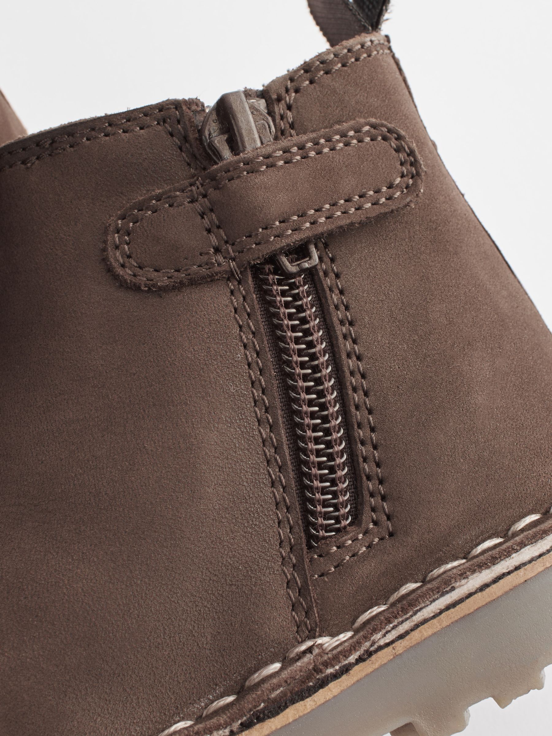 Buy Chocolate Brown Wide Fit (G) Warm Lined Leather Chelsea Boots from ...