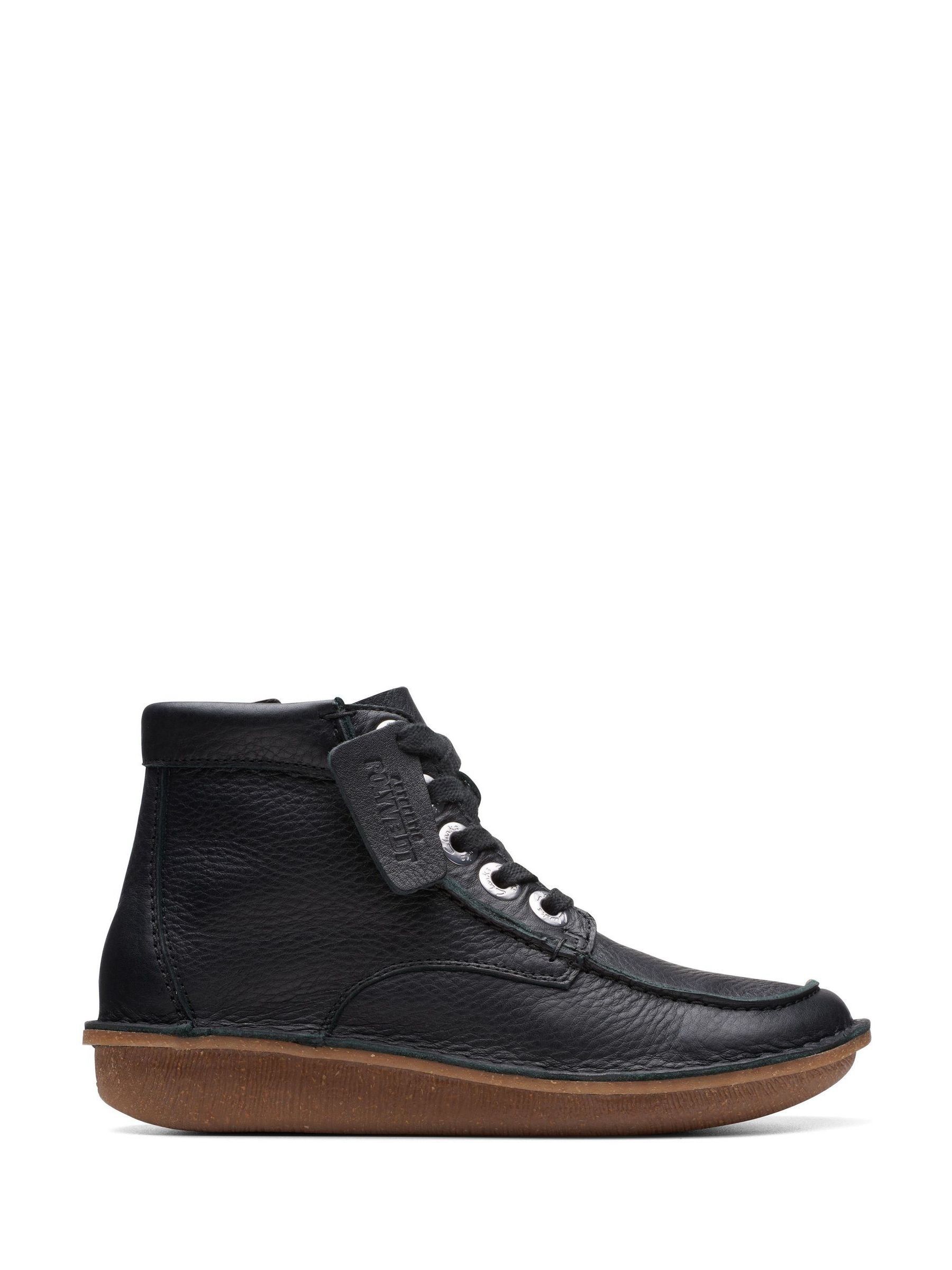 Buy Clarks Black Leather Funny Cedar Boots from Next Ireland