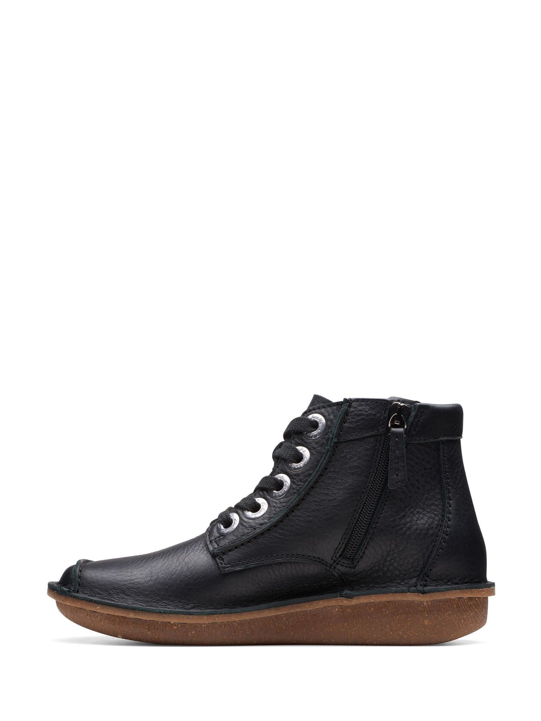 Buy Clarks Black Leather Funny Cedar Boots from Next Luxembourg