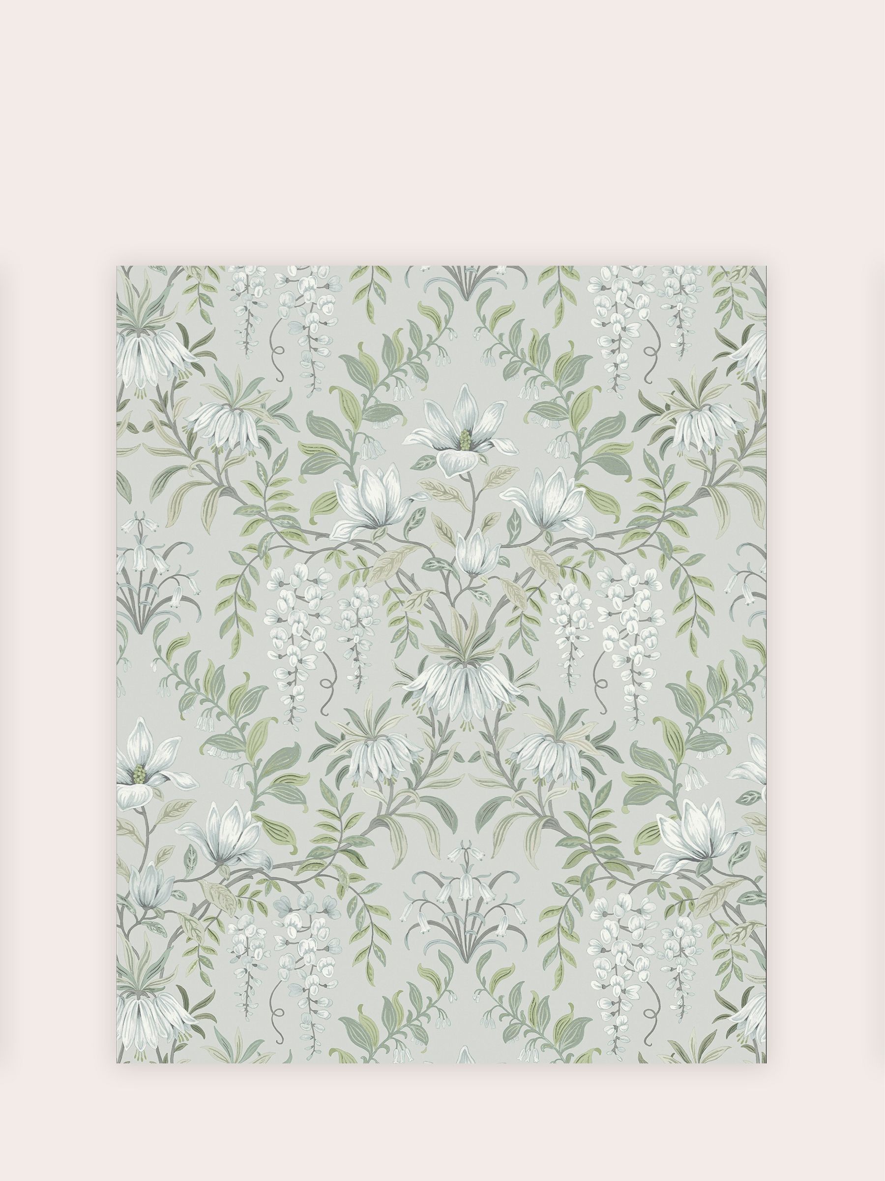 Buy Laura Ashley Sage Green Parterre A4 Wallpaper Sample from the Next ...