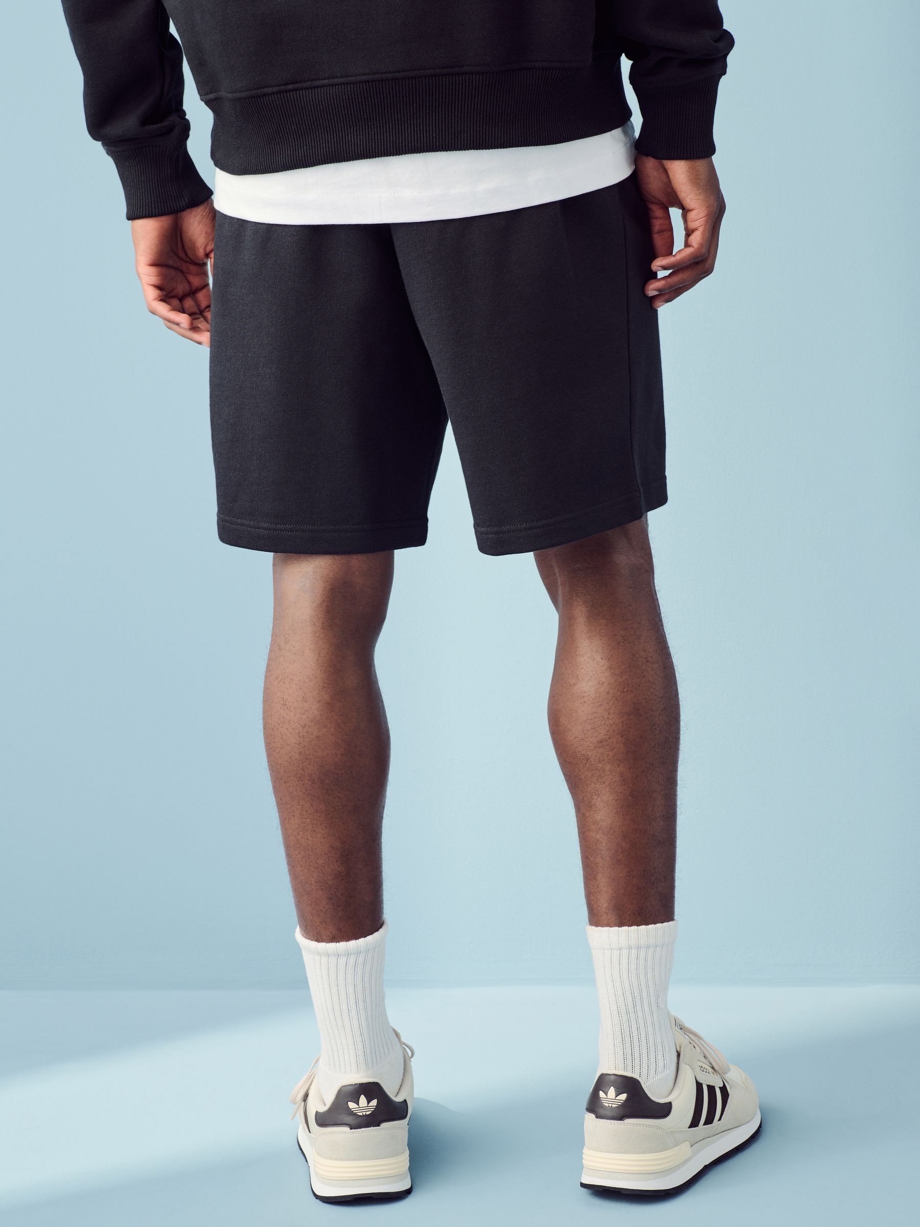 Buy adidas Orignal Black Essentials Trefoil Shorts from the Next UK ...
