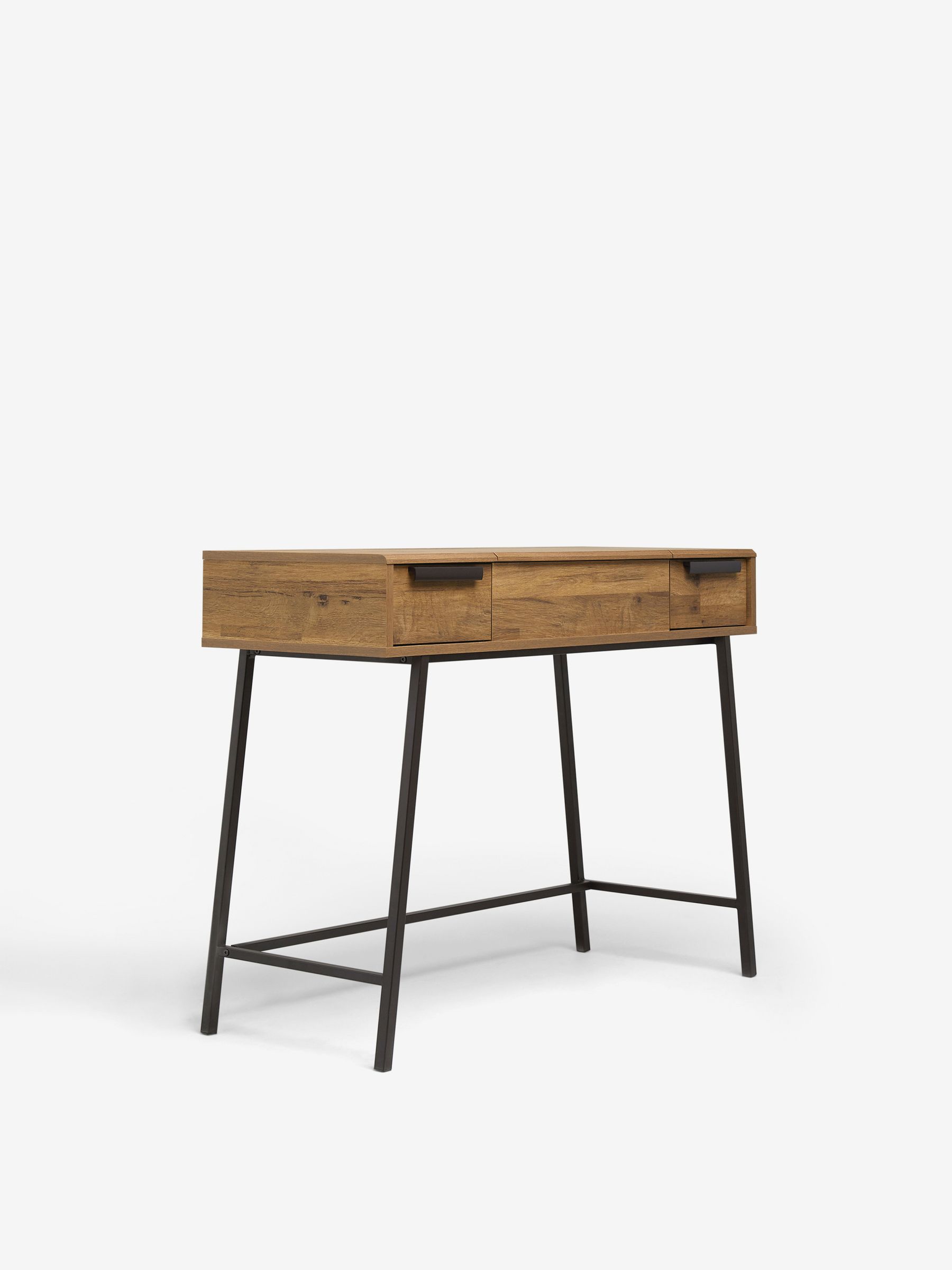 Buy Dark Bronx Oak Effect 2 Drawer Console Dressing Table from the Next ...
