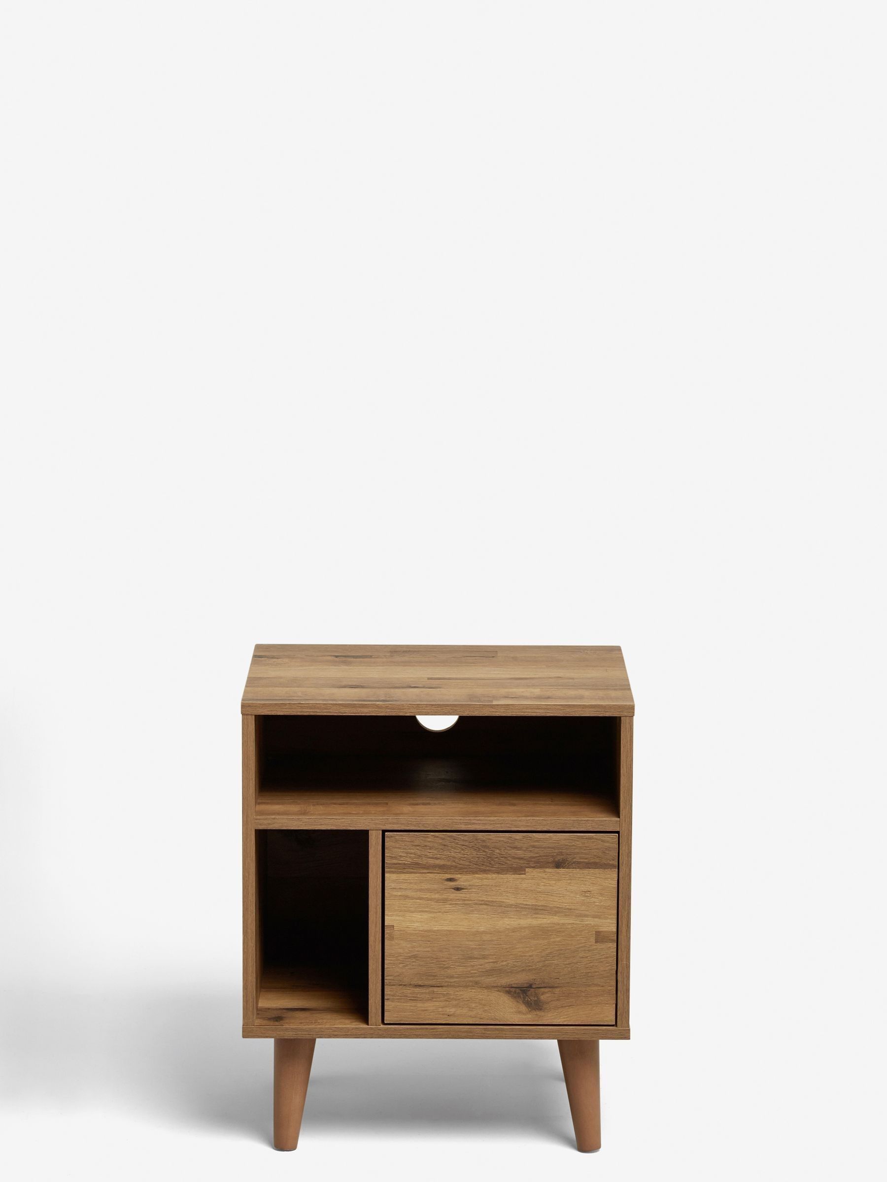 Buy Dark Bronx Oak Effect Multi Bedside Table from the Next UK online shop