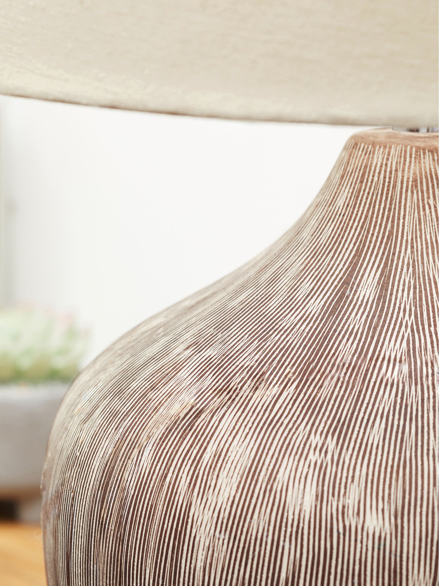 Buy Cream Scratch Ceramic Large Table Lamp from the Next UK online shop