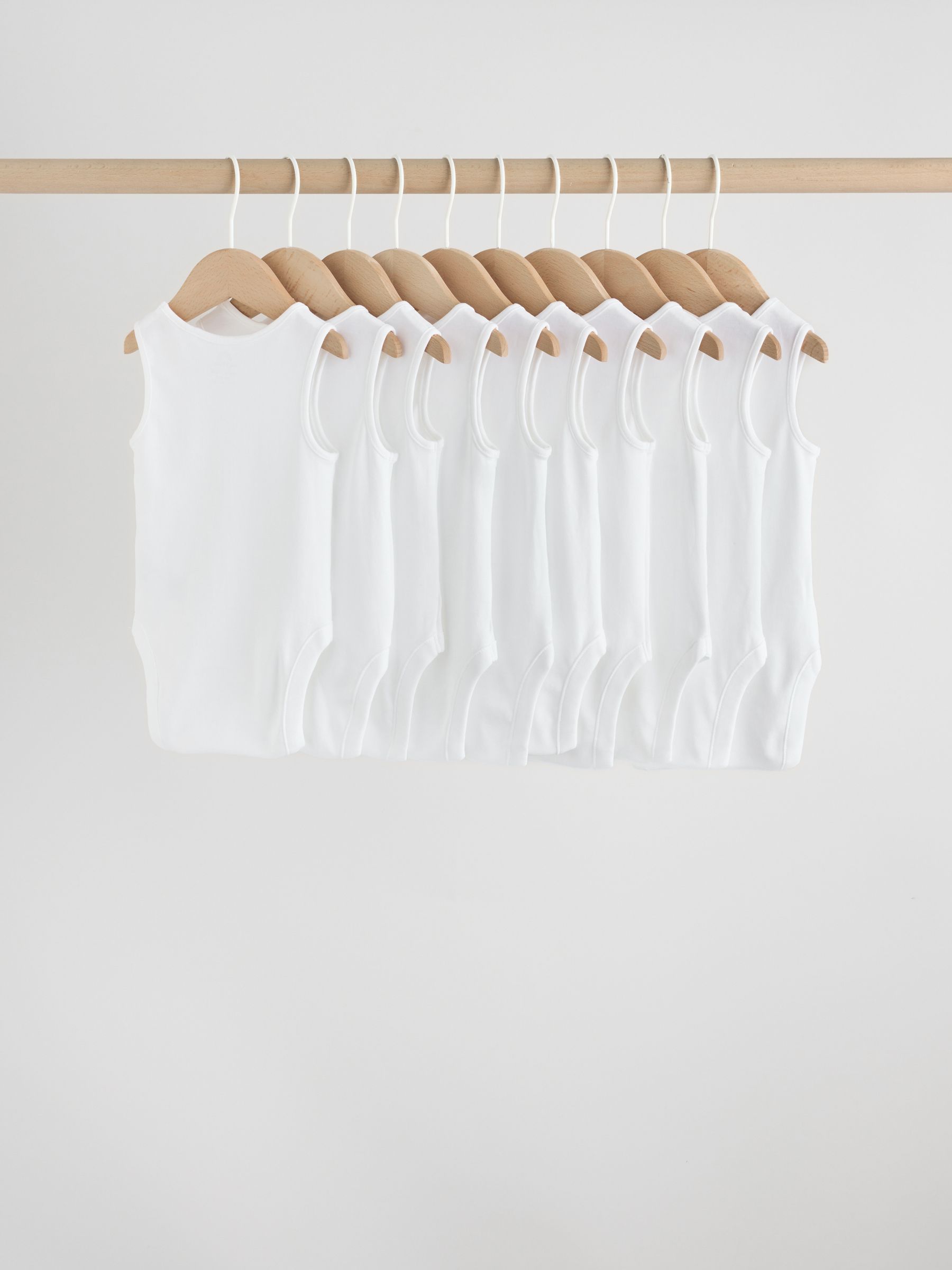 Buy White 10 Pack Baby Vest Bodysuits from Next Bahrain