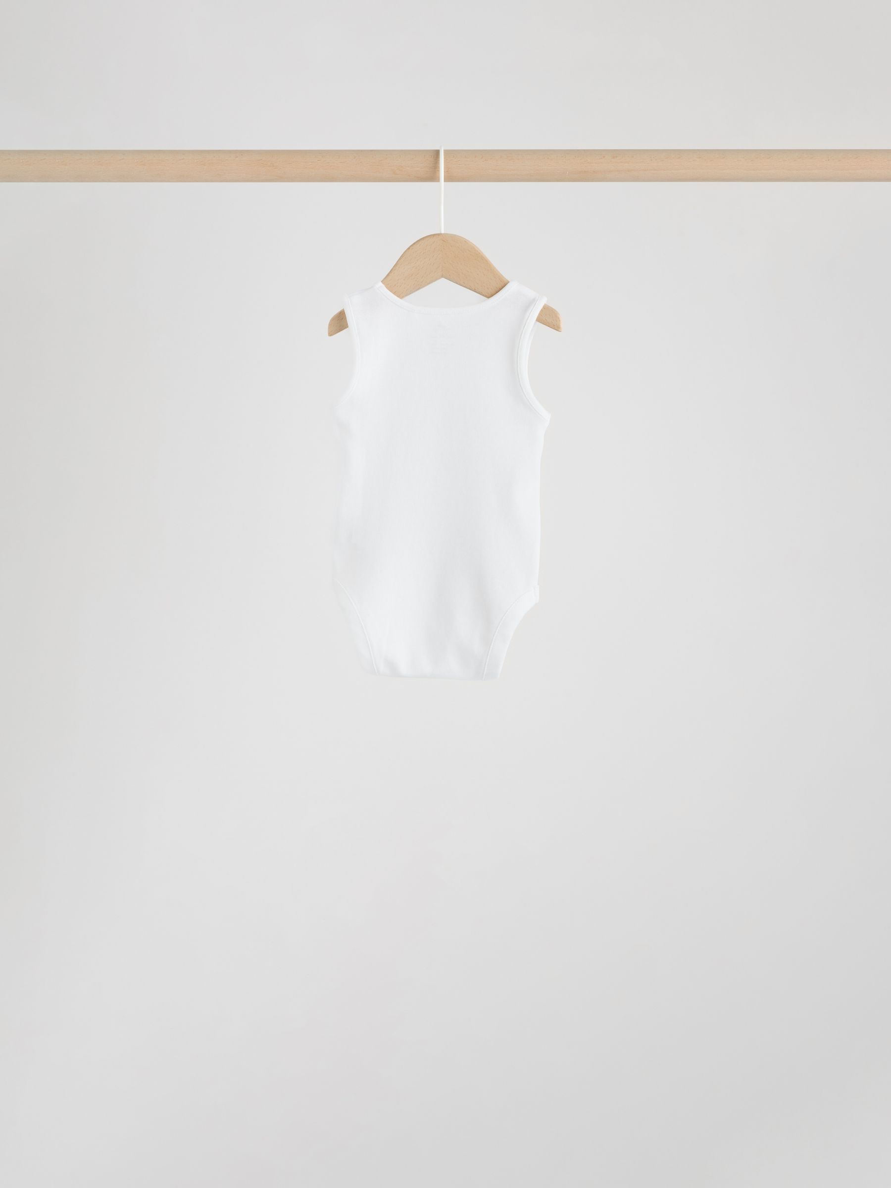 Buy White 10 Pack Baby Vest Bodysuits from Next Oman