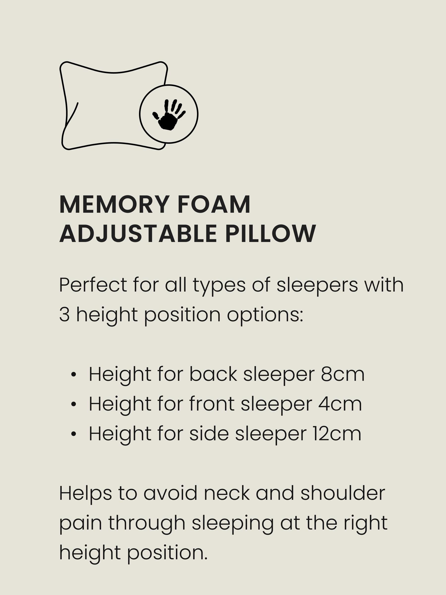 Buy Adjustable Memory Foam Pillow from the Next UK online shop
