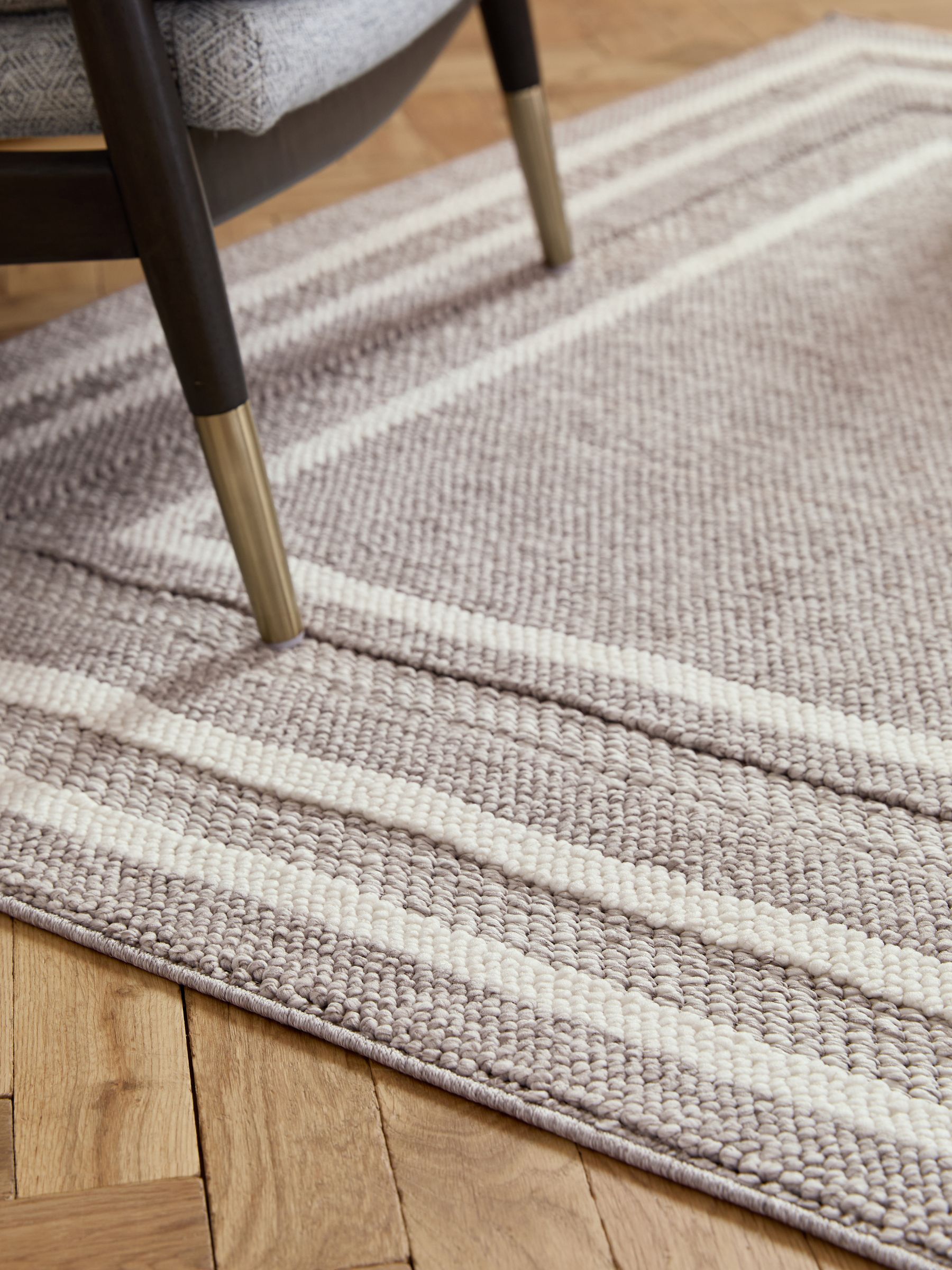 Buy Light Grey Albie Bobble Border Rug from the Next UK online shop