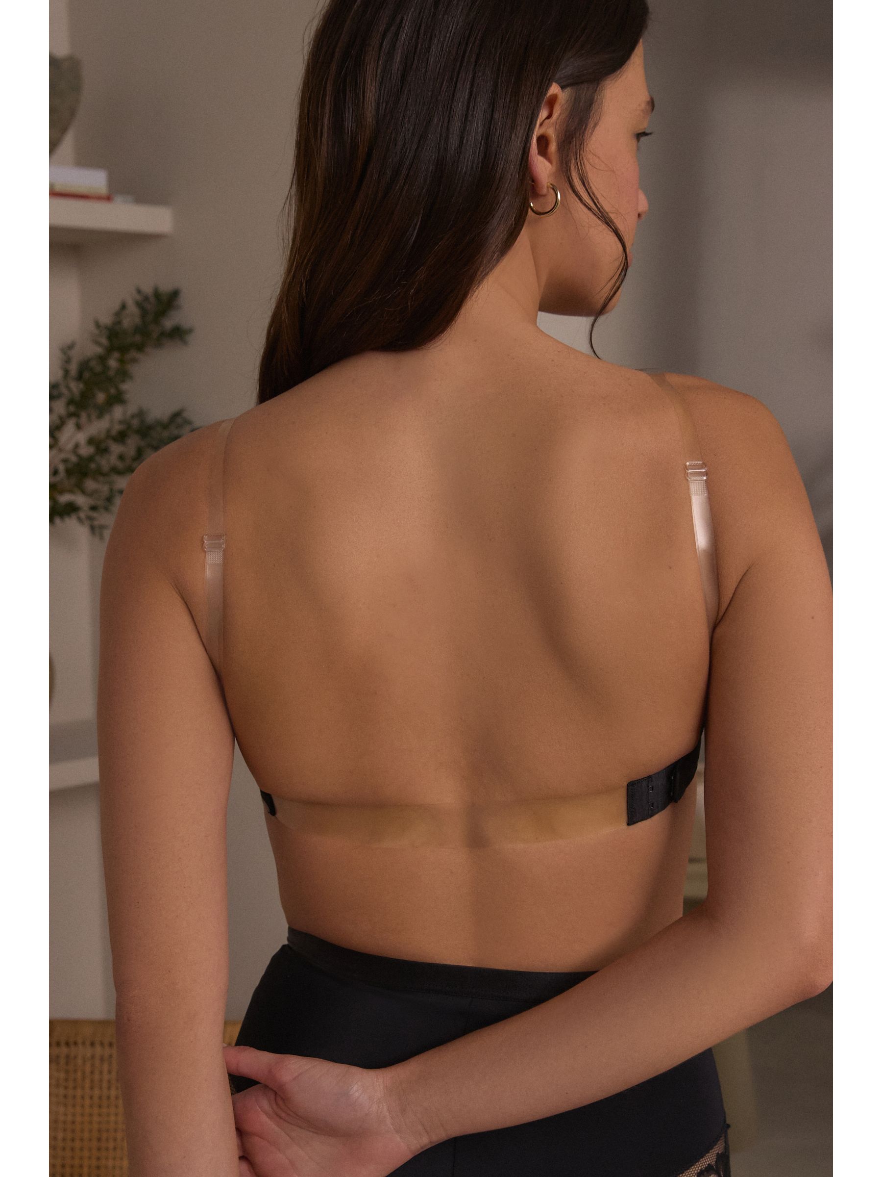 Clear back strap bra store