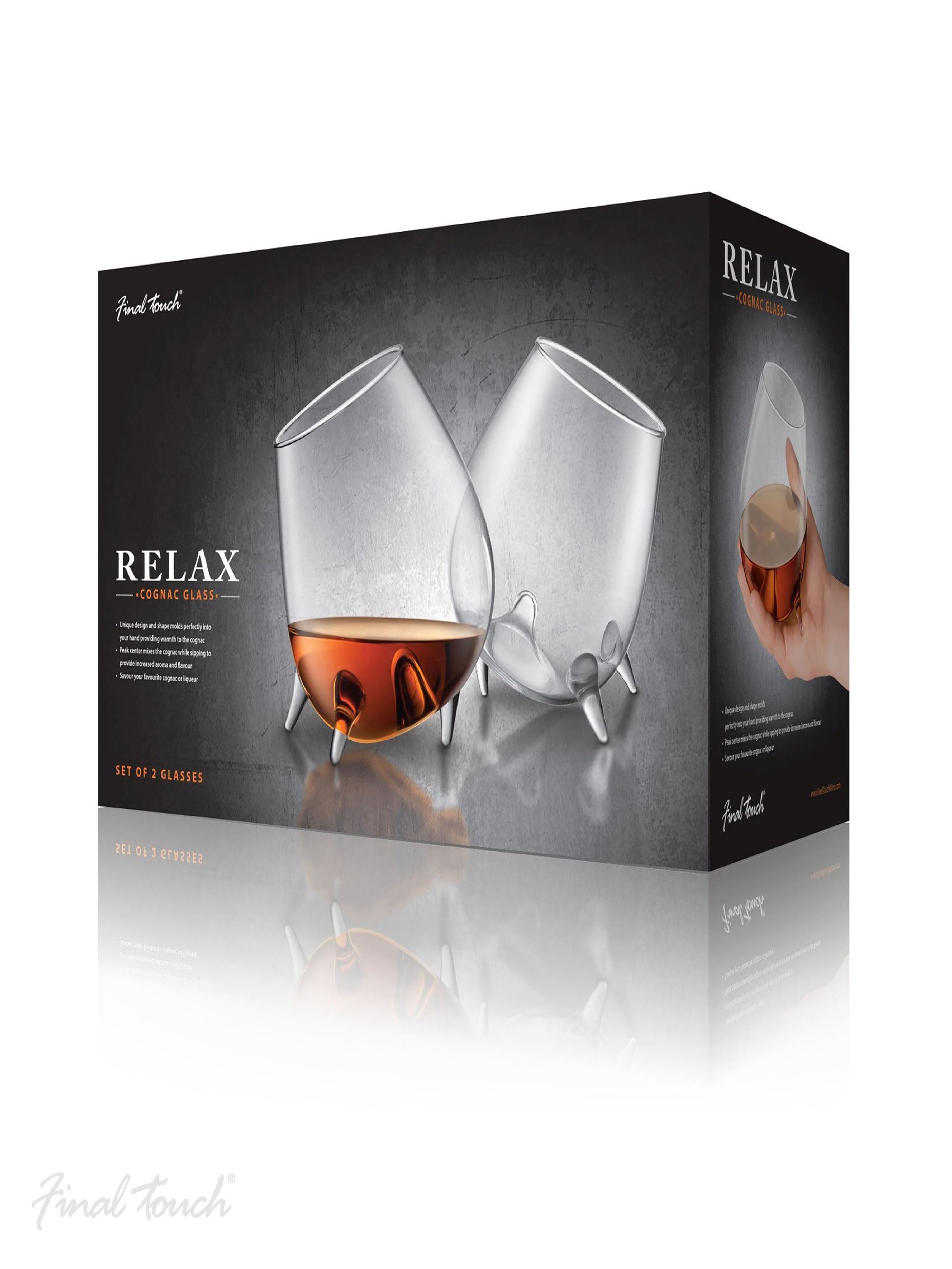 Buy Jeray Clear Final Touch Set of 2 Relax Cognac Glasses from the Next ...