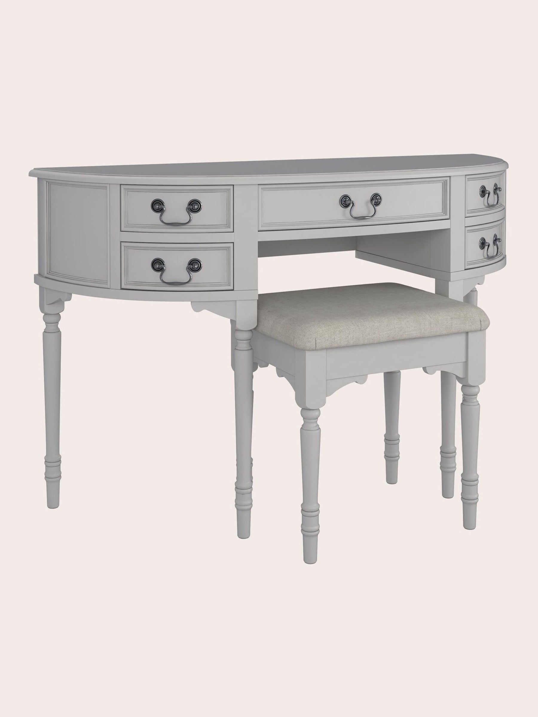 Buy Laura Ashley Dove Grey Clifton Dressing Table and Stool Set from ...