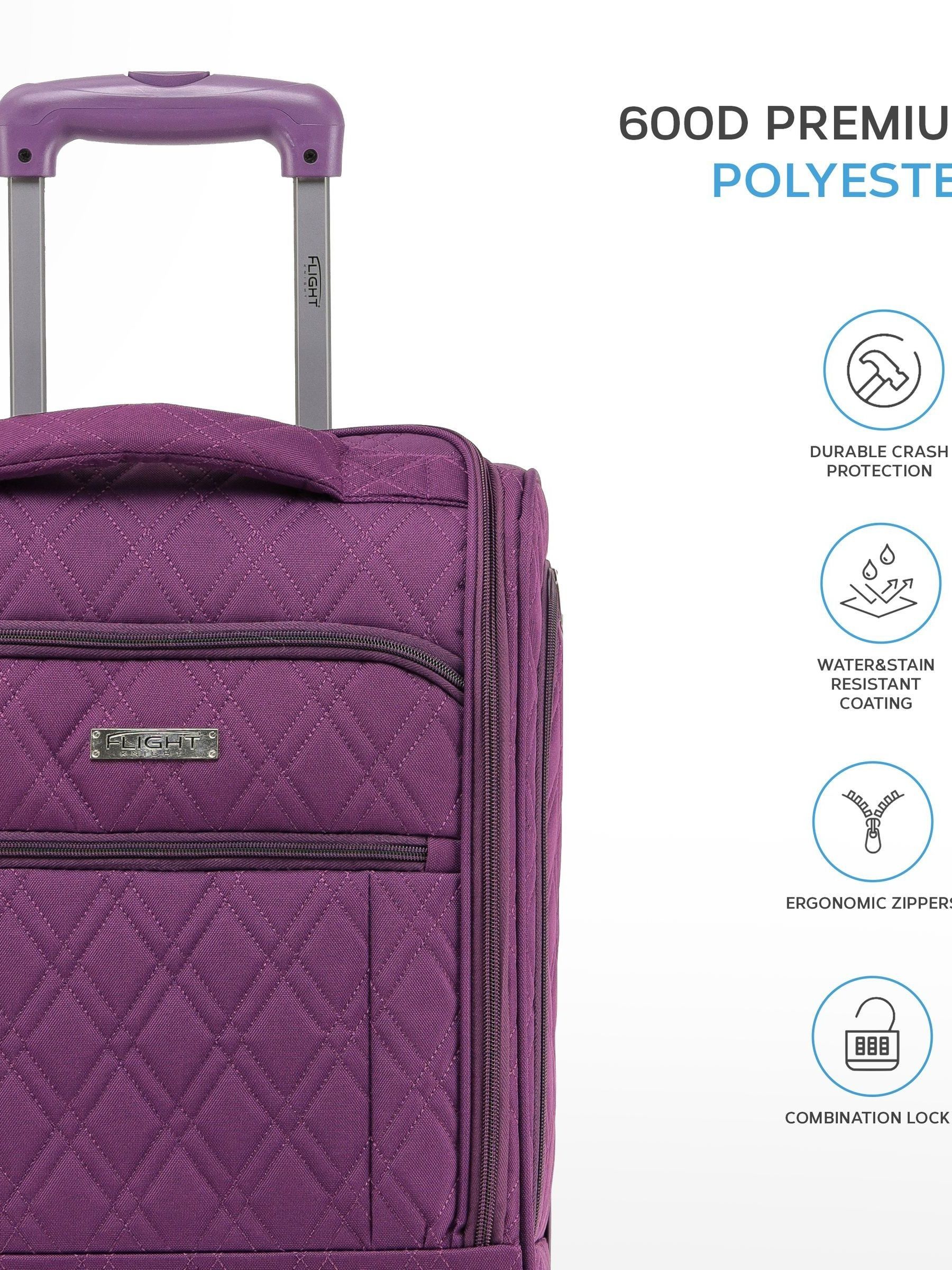 Buy Flight Knight Purple Mono Quilted EasyJet Underseat Soft Case Cabin ...