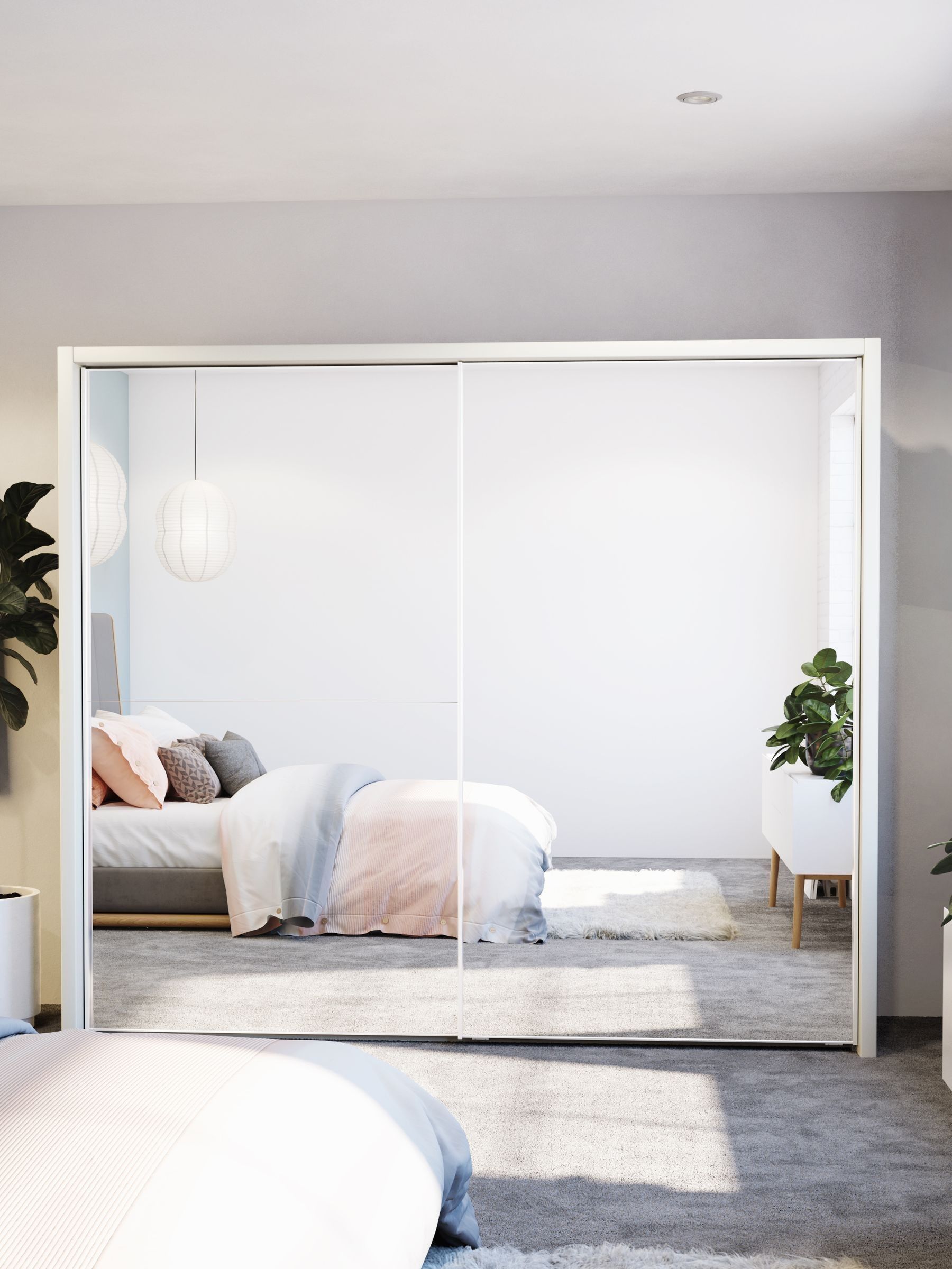 Buy Wiemann White Peyton Mirror Sliding 2.6m Sliding Semi Fitted ...