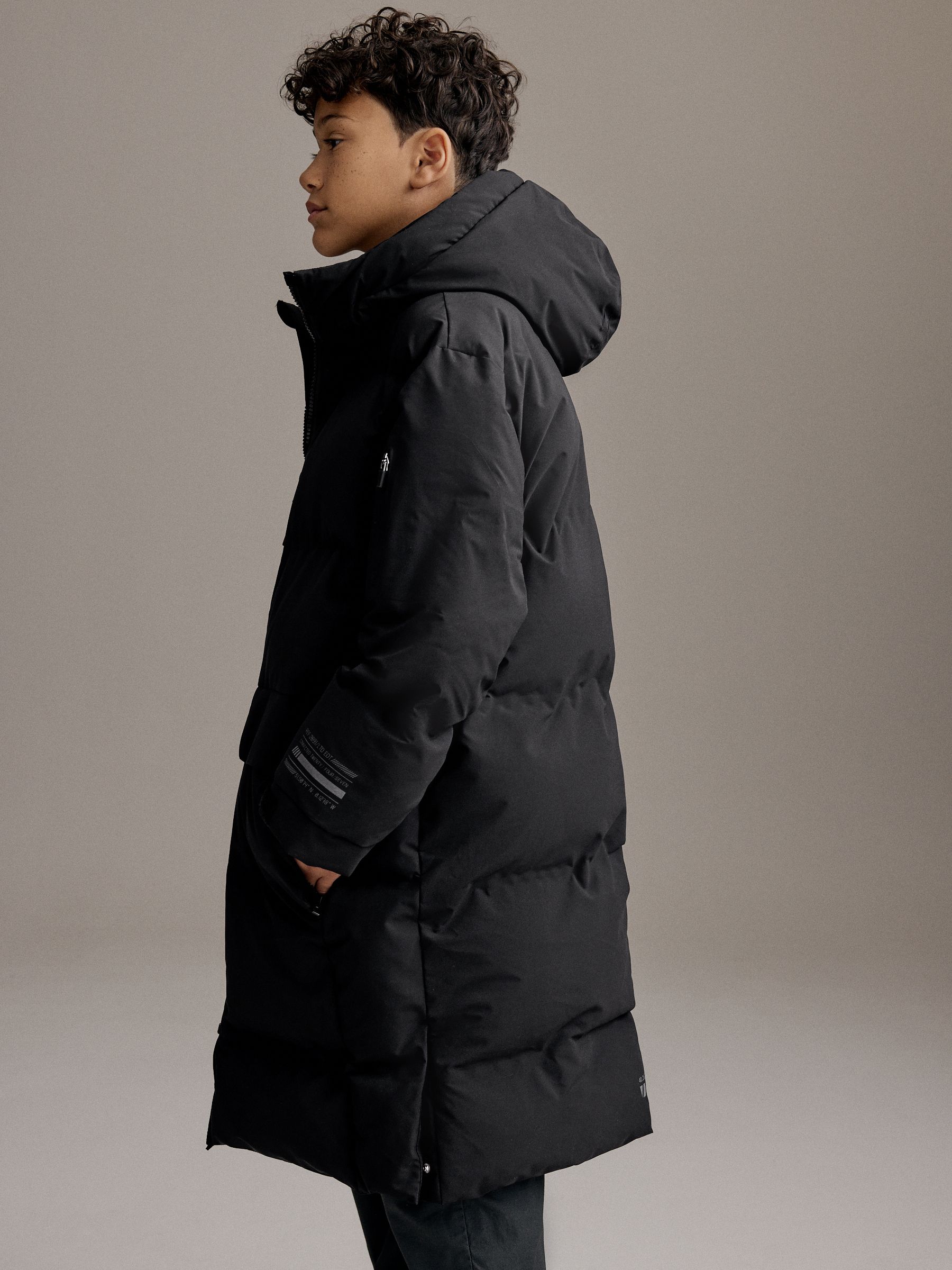 Buy Black Premium Waterproof Longline Padded Puffer Coat (3-16yrs) from ...
