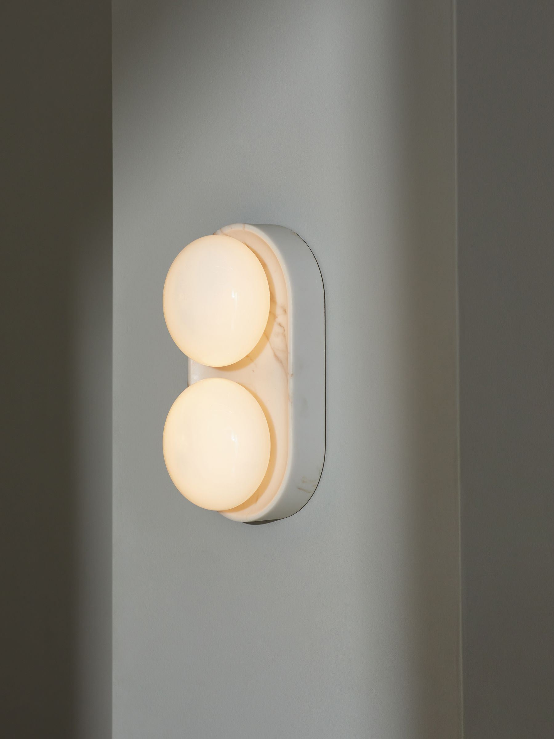 Buy MADE.COM White Marble Effect Wilf Wall Light from the Next UK ...