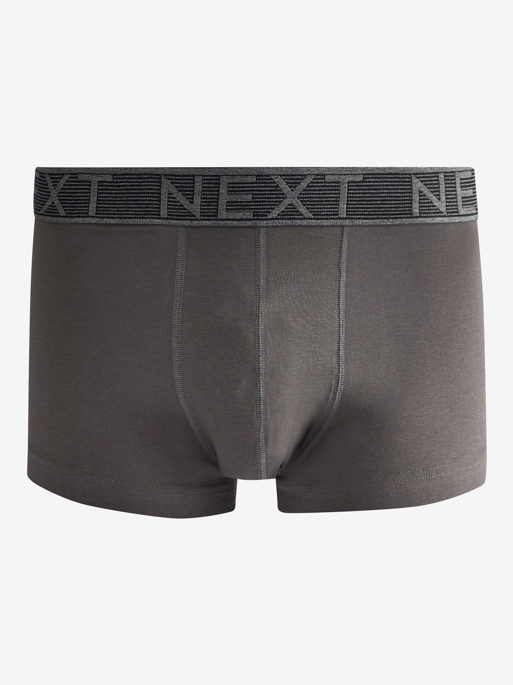 Buy Grey 10 pack Cotton Rich Blend Hipster Boxers from Next Israel