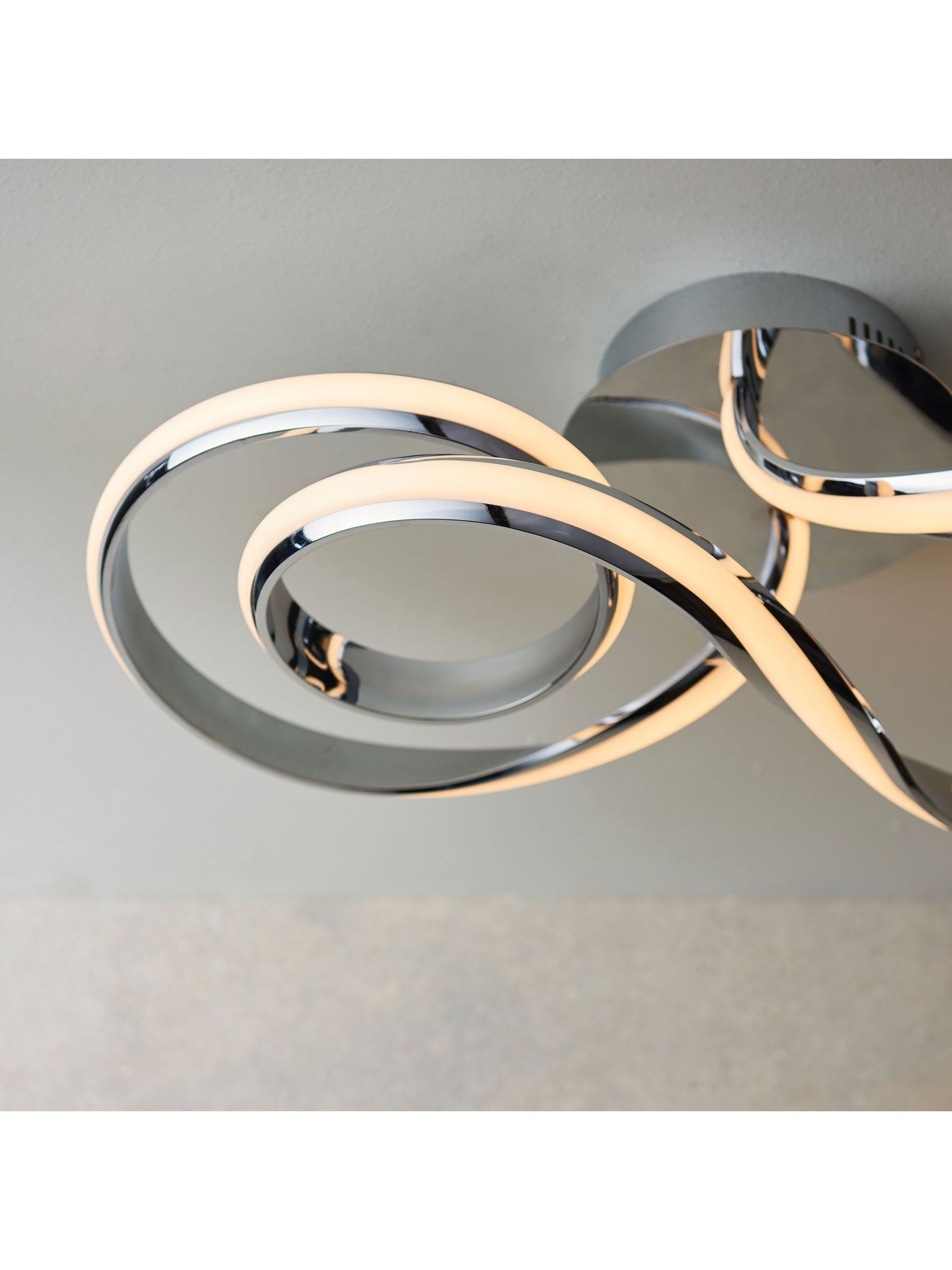 Buy Gallery Home Silver Niamh Flush Ceiling Light from the Next UK ...