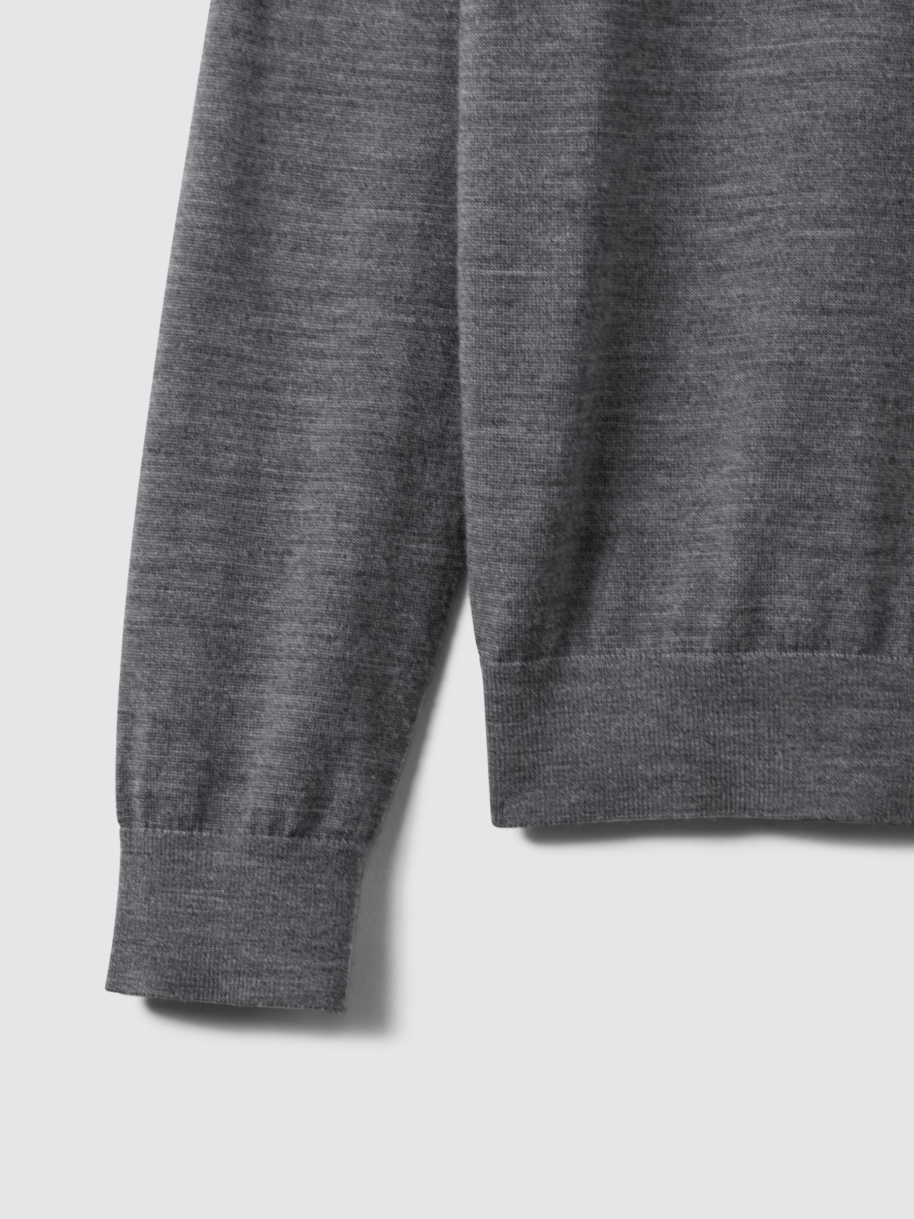 Buy Reiss Derby Grey Marl Caine Merino Wool Roll-Neck Jumper from the ...