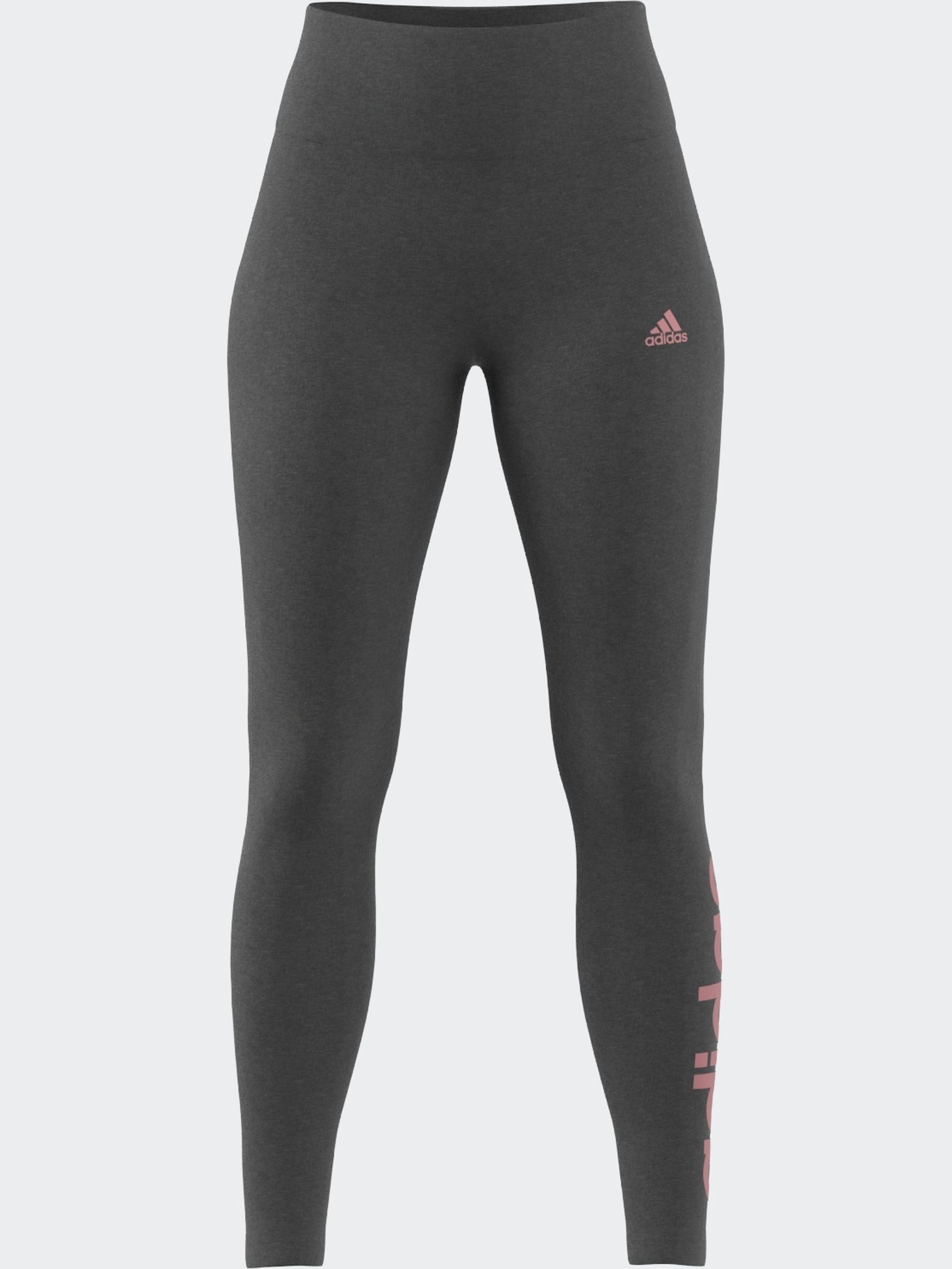 Buy adidas Grey Essentials Linear Logo Leggings from the Next UK online ...