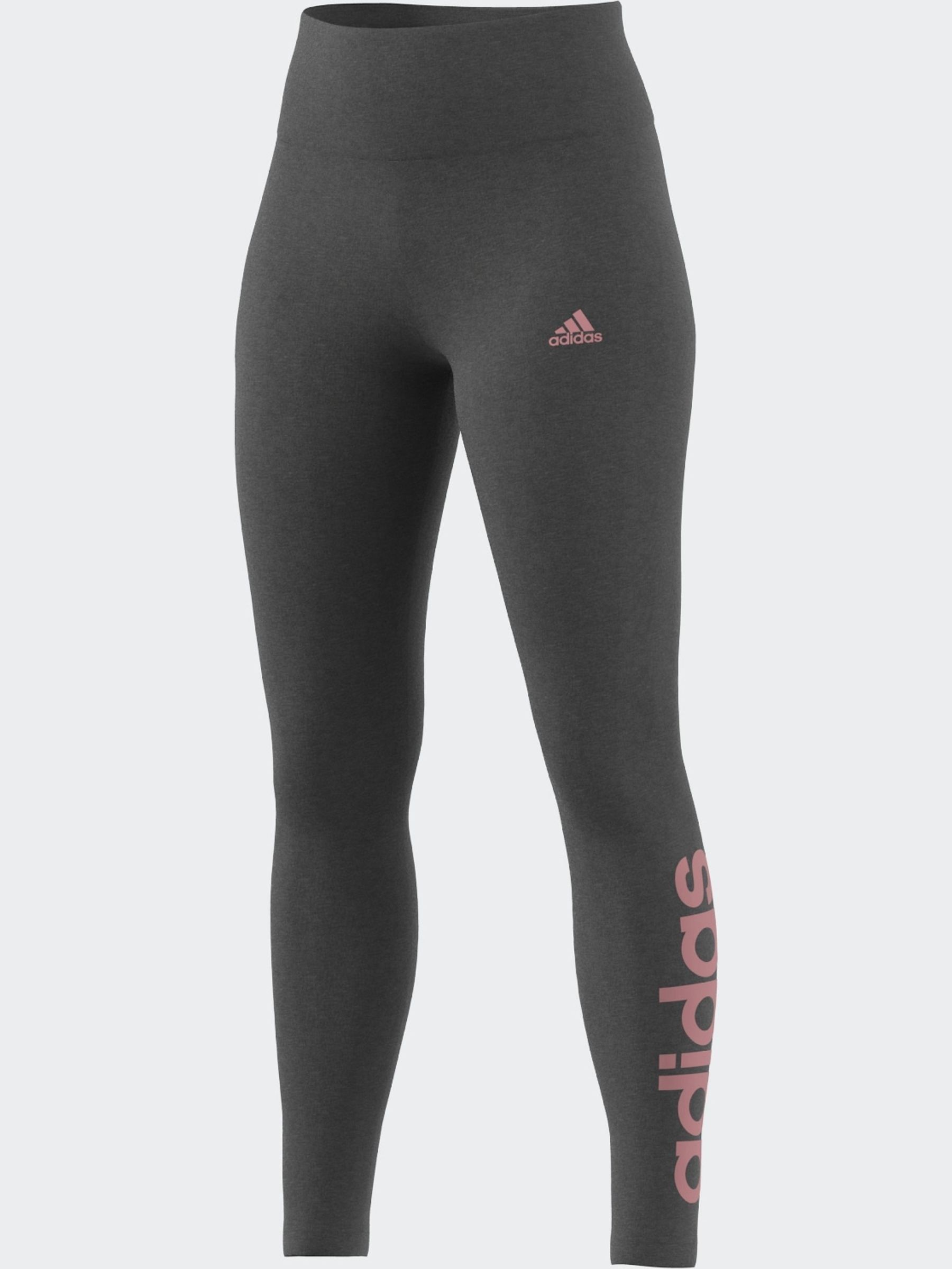 Buy adidas Grey Essentials Linear Logo Leggings from the Next UK online ...