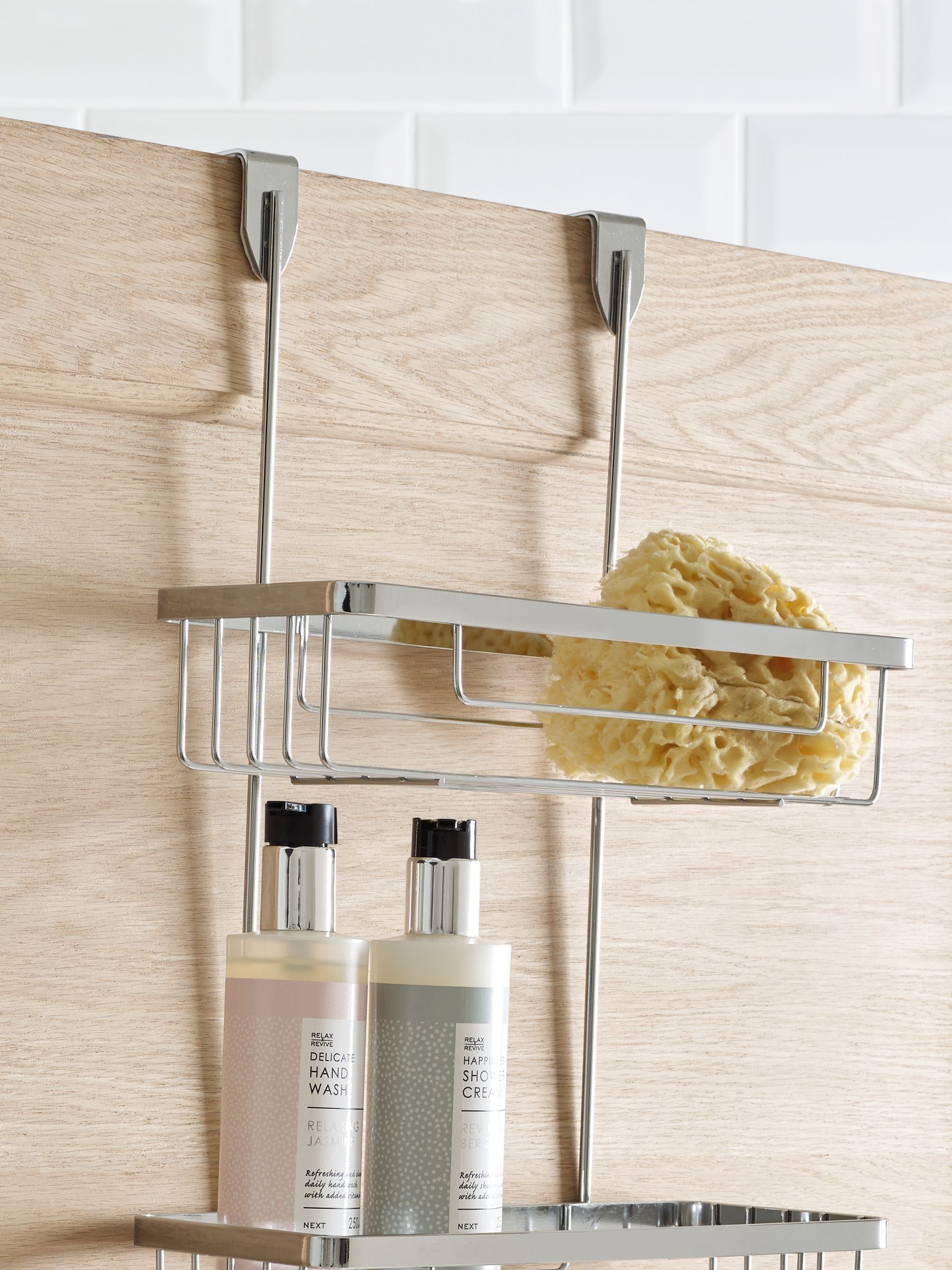 Buy Chrome Over Door Two Tier Shower Caddy from the Next UK online shop