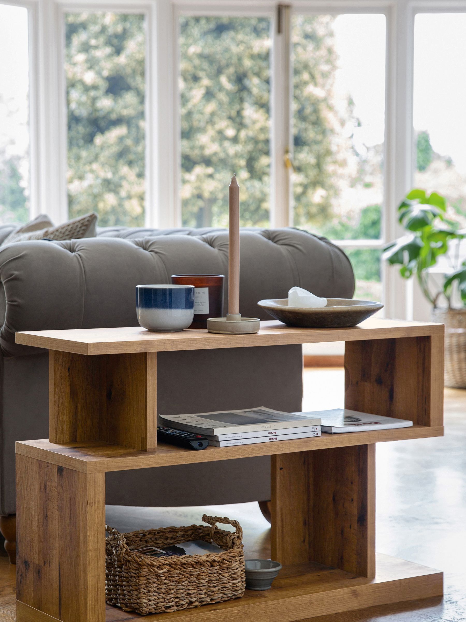 Buy Dark Bronx Oak Effect Side Table from the Next UK online shop