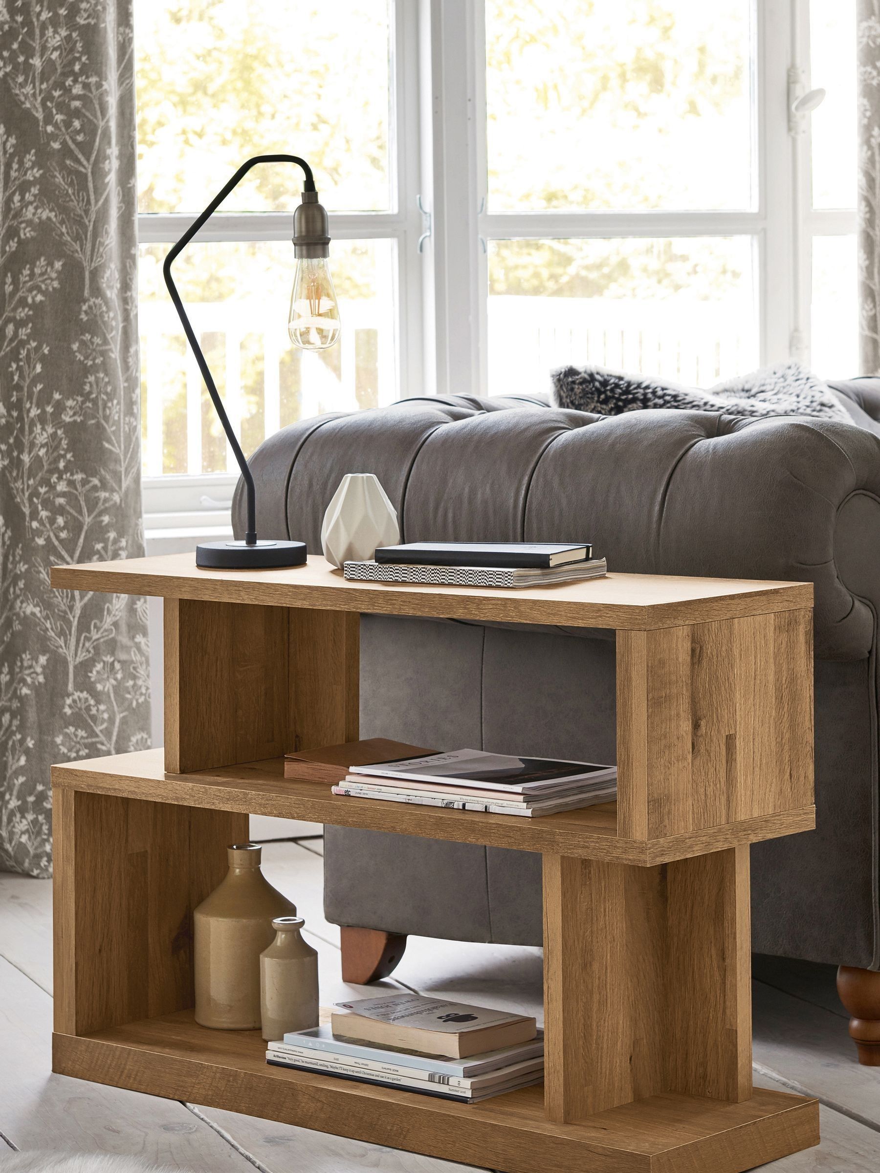 Buy Dark Bronx Oak Effect Side Table from the Next UK online shop