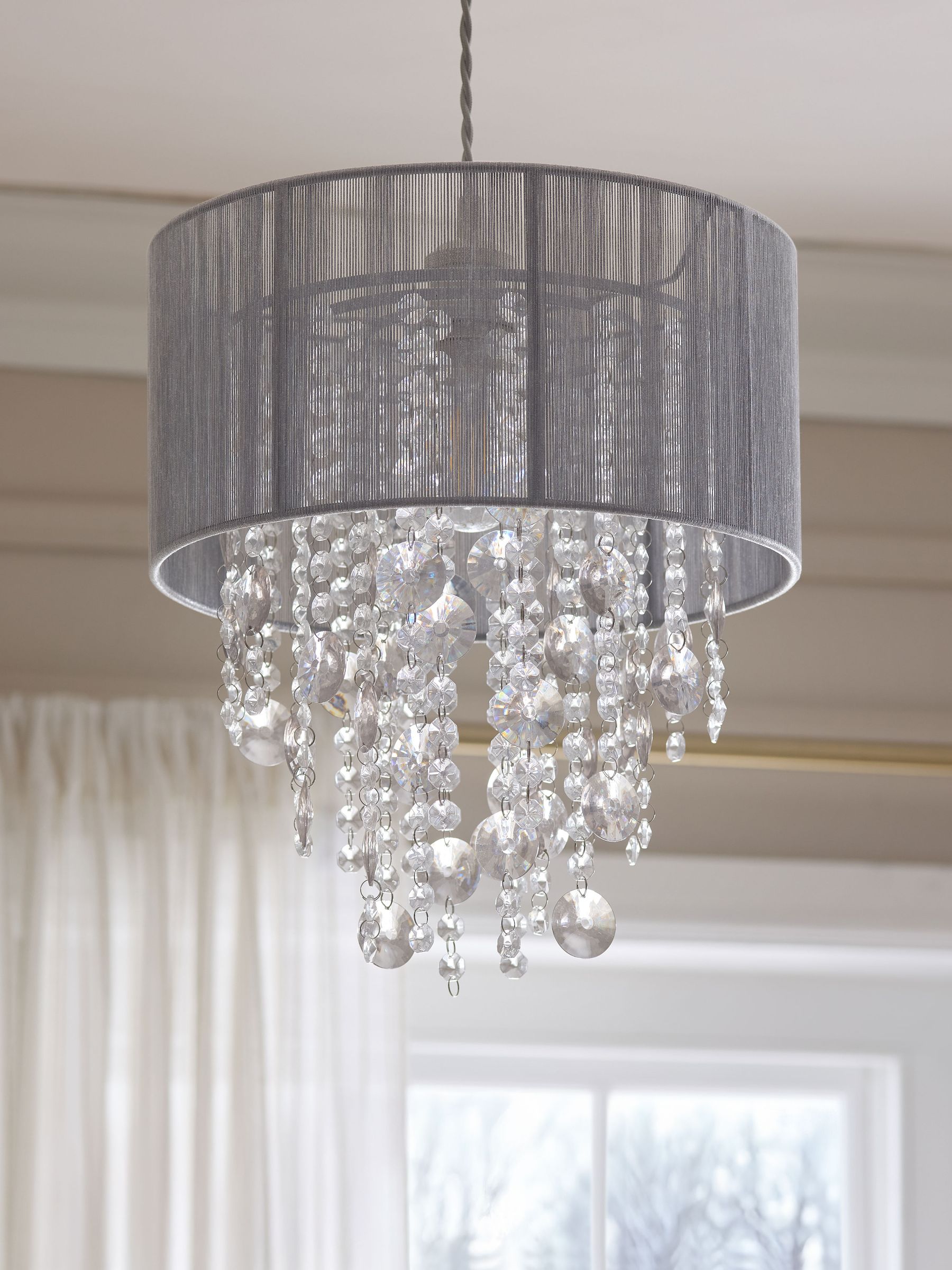 Buy Grey Palazzo Easy Fit Pendant Lamp Shade from the Next UK online shop
