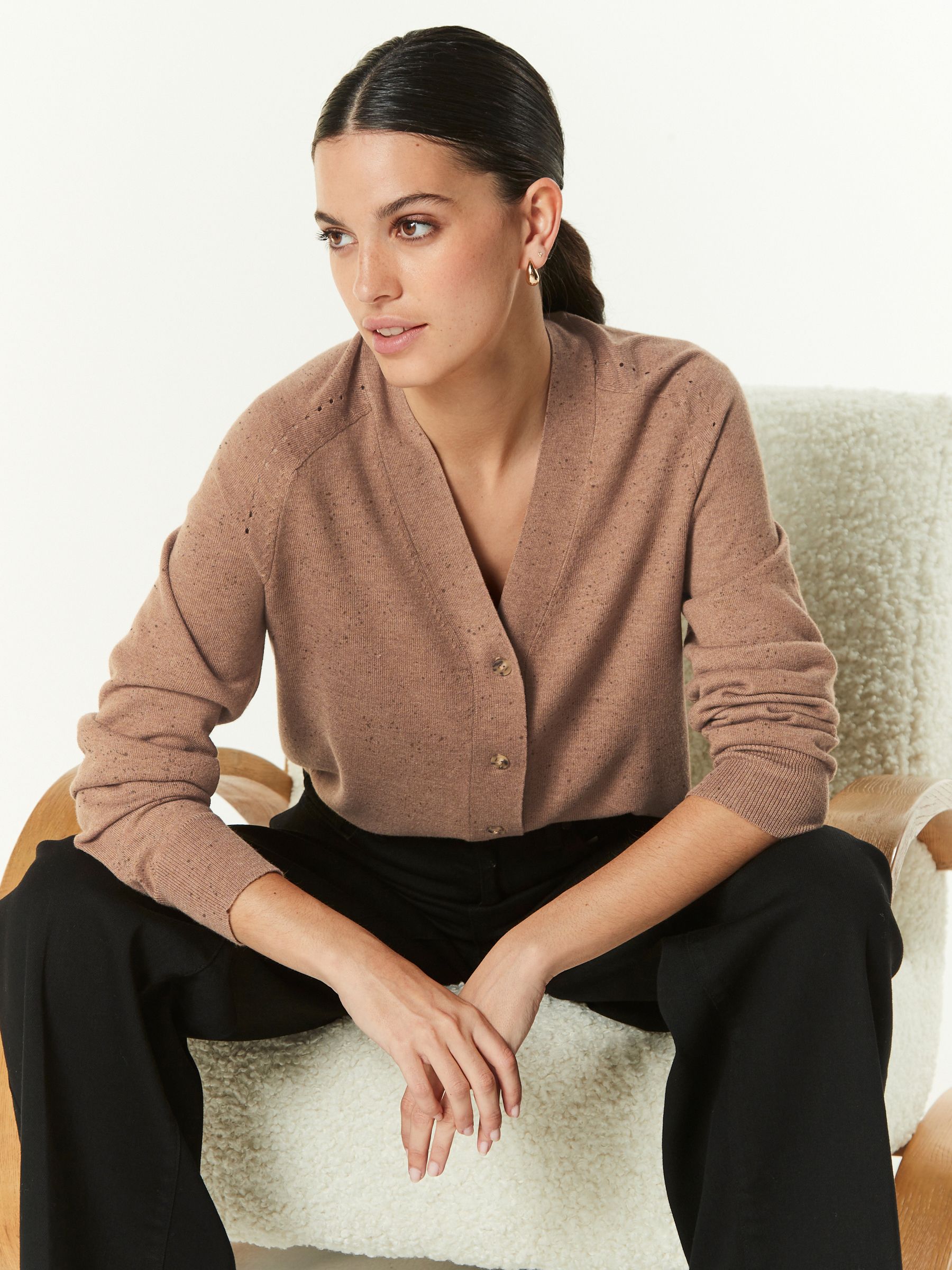 Buy Camel Soft Touch Button Up Knitted Cardigan from the Next UK online ...