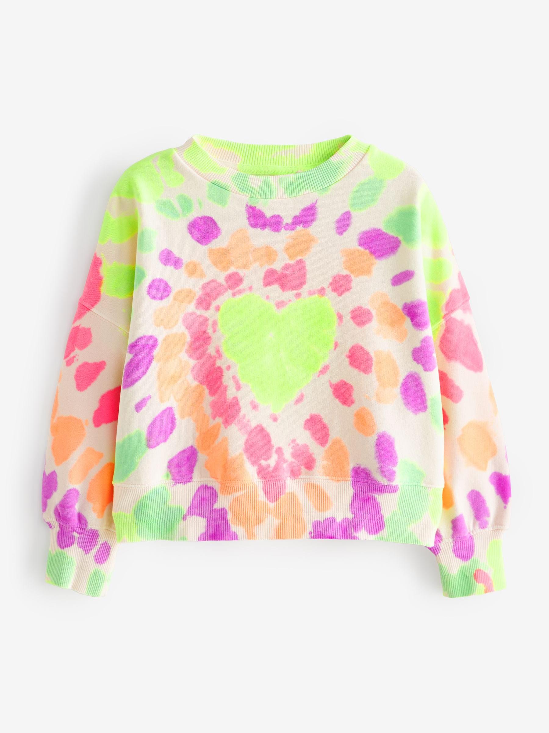 Buy Multi Pink Tie Dye Crew Sweatshirt Top 3 16yrs from Next Luxembourg