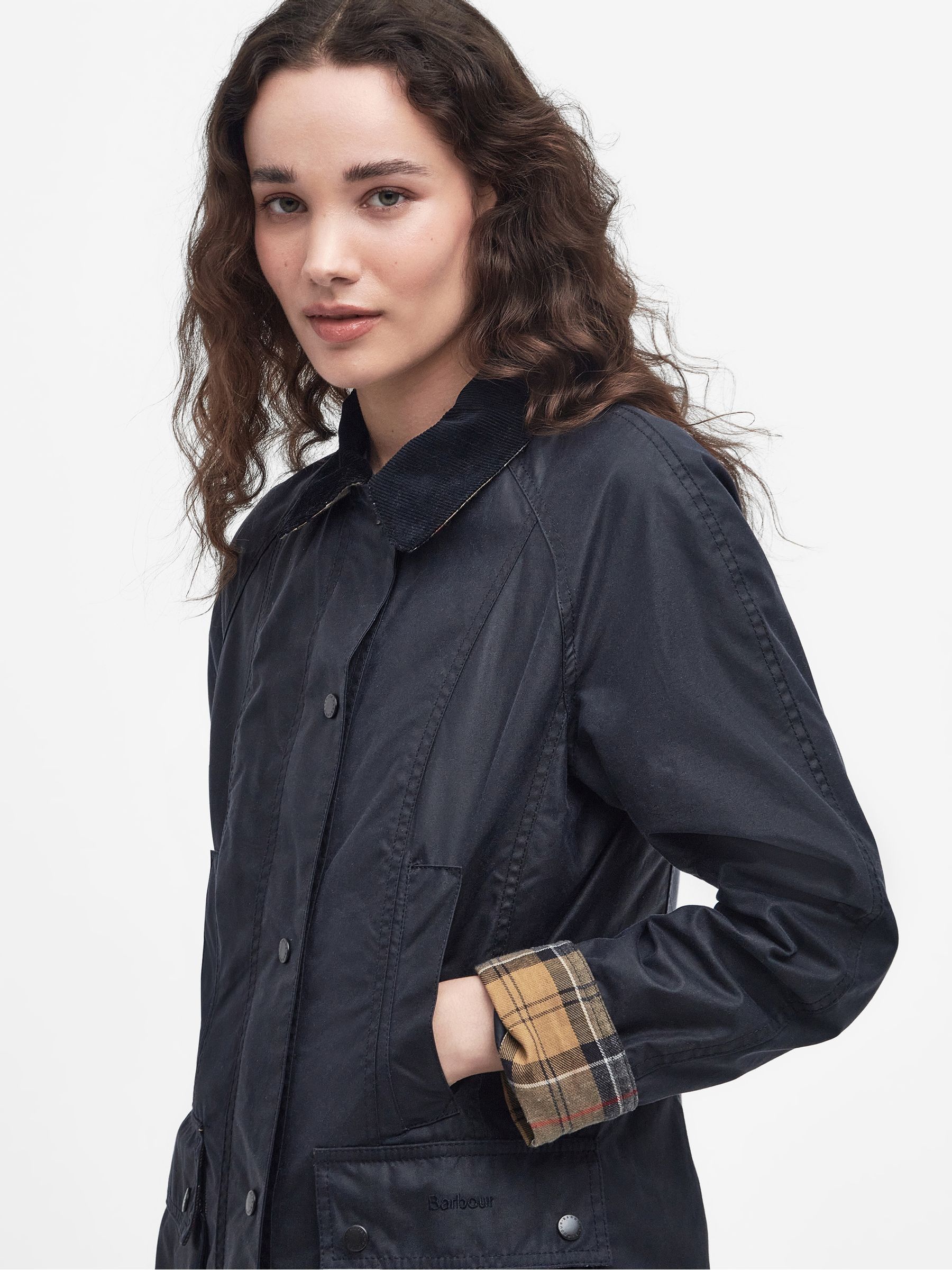 Buy Barbour® Navy Blue Beadnell Classic Wax Jacket from the Next UK ...
