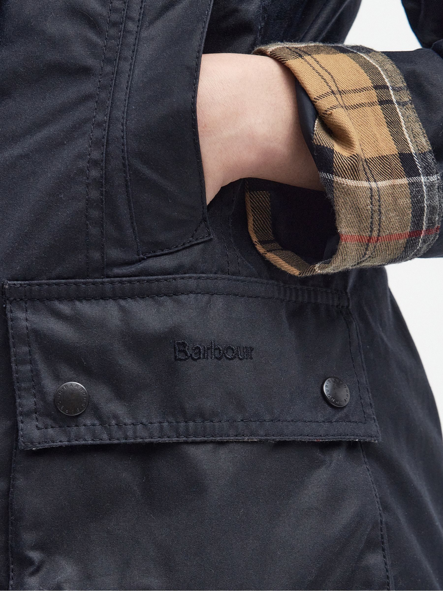 Buy Barbour® Navy Blue Beadnell Classic Wax Jacket from the Next UK ...