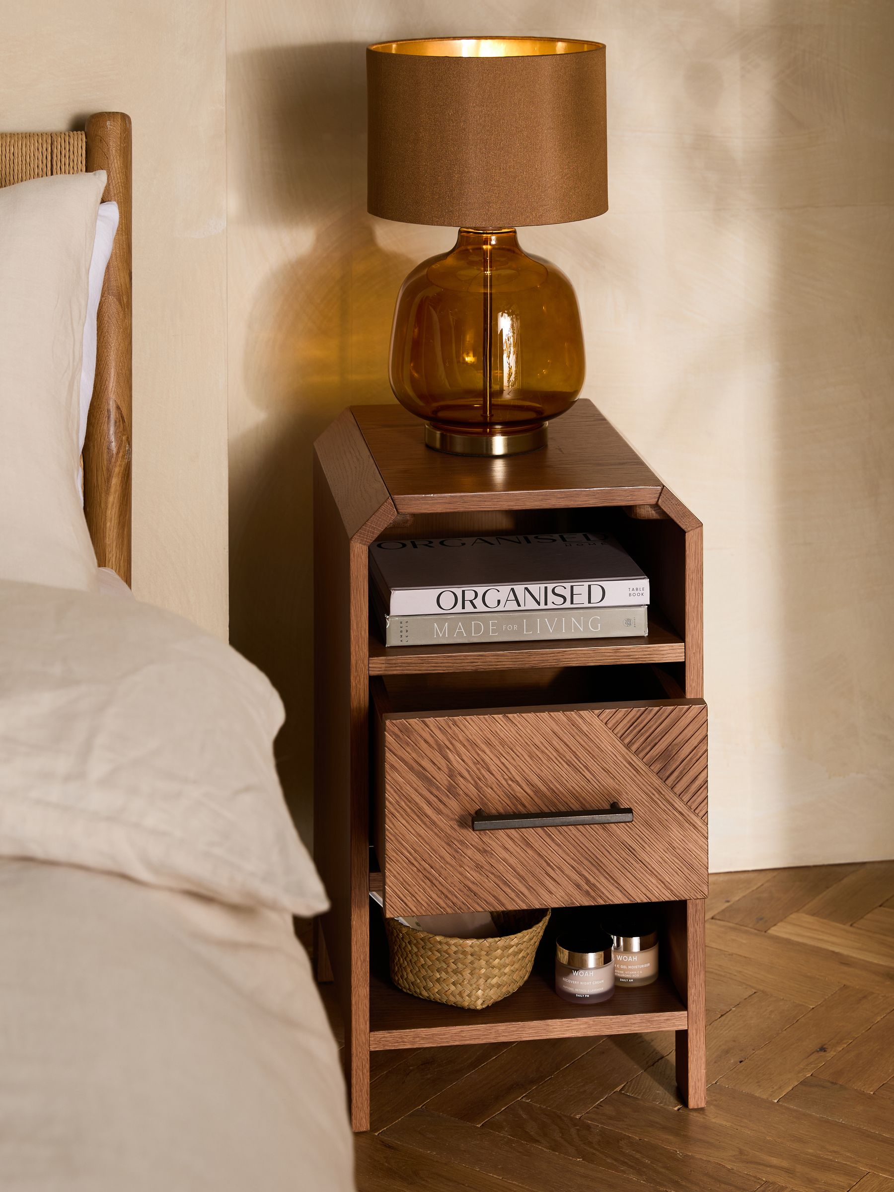 Ultra slim bedside table store