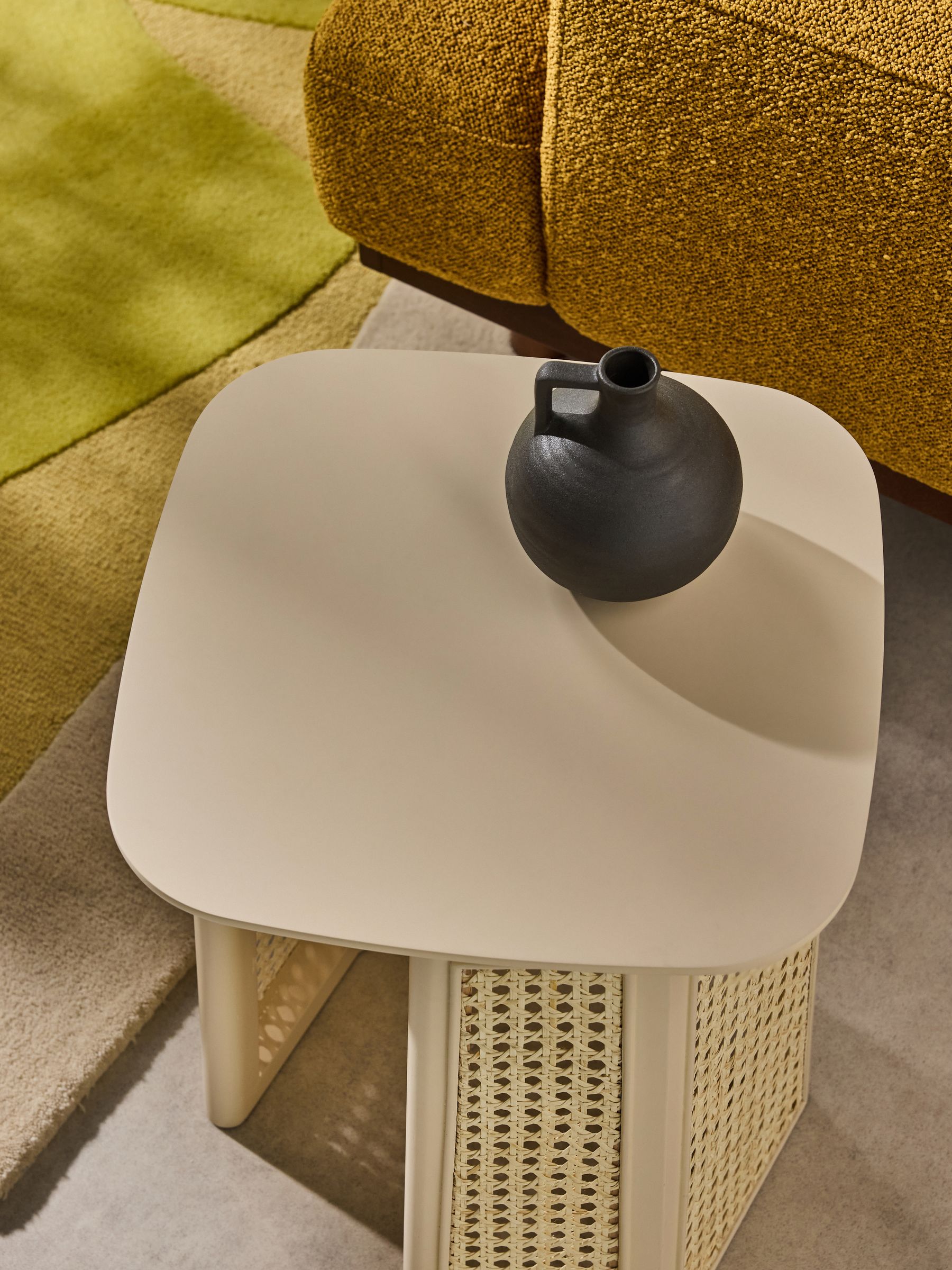 Buy MADE.COM Ecru White Luca Cane Side Table from the Next UK online shop