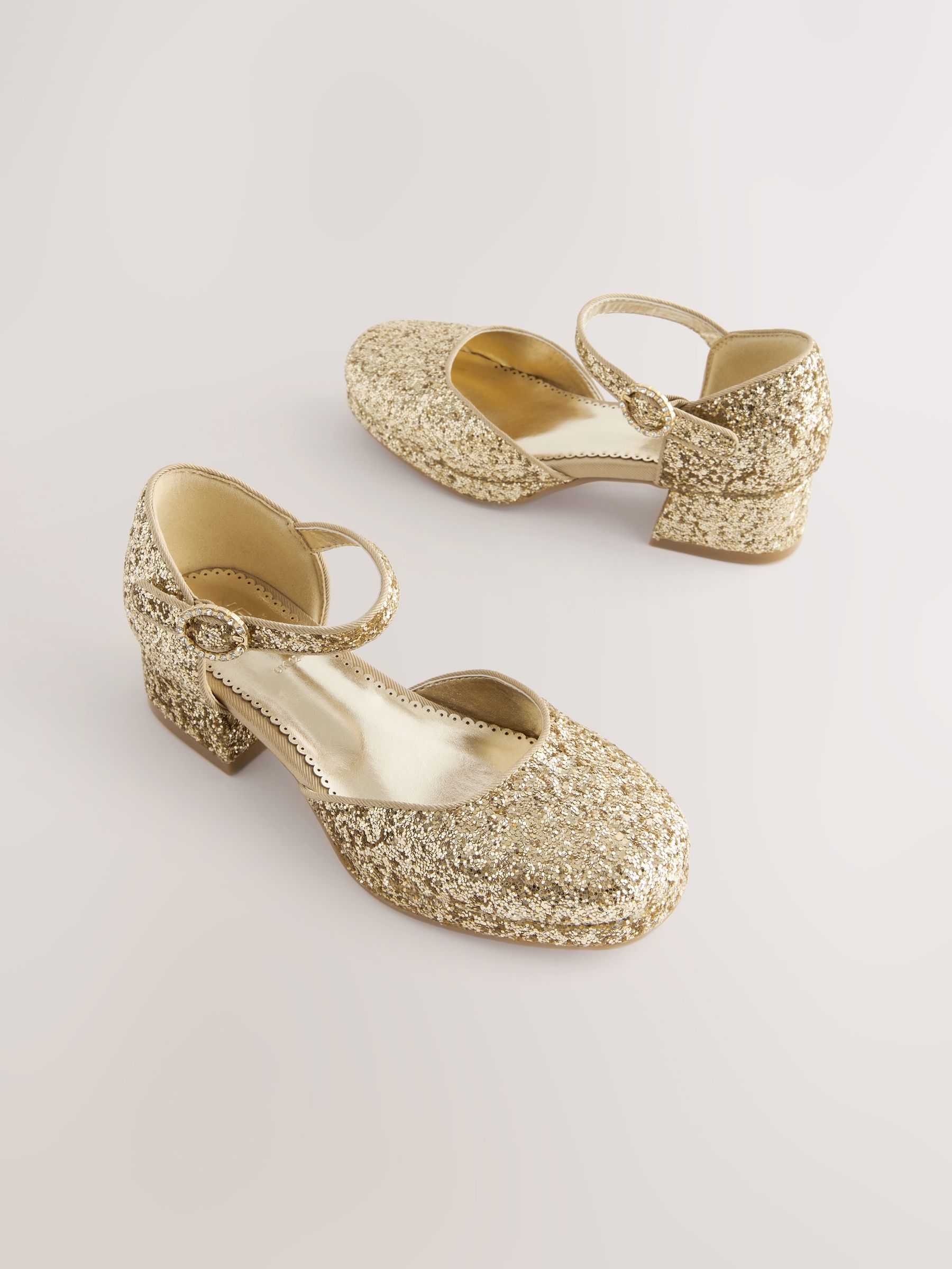 Buy Gold Glitter - Platform Heel Occasion Shoes from Next Argentina