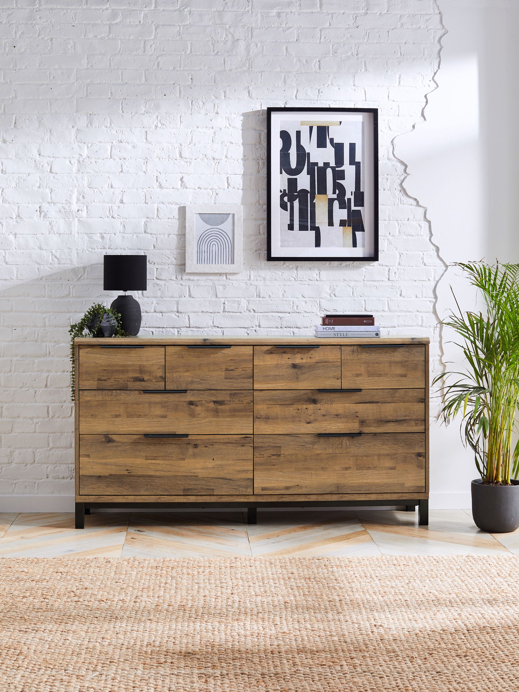 Buy Dark Bronx Oak Effect 8 Drawer Chest of Drawers from the Next UK online shop