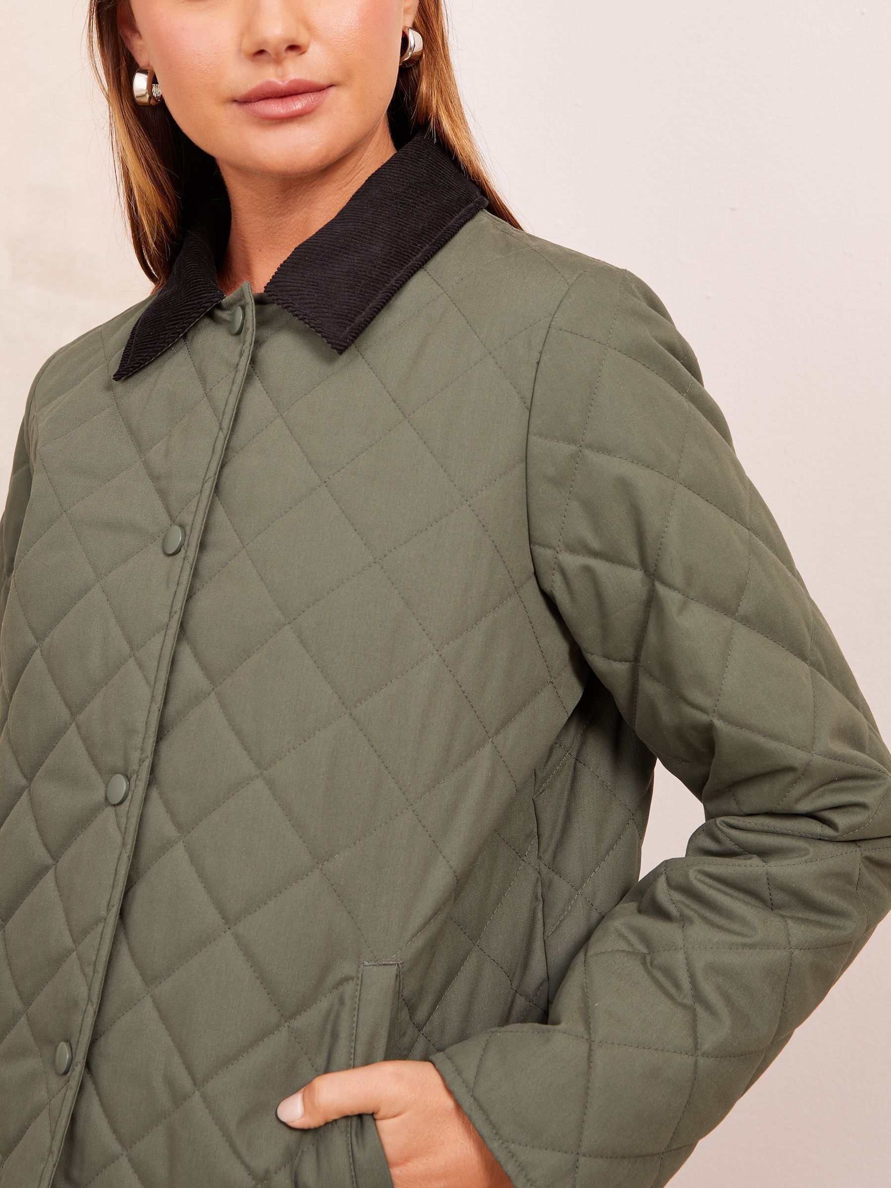 Buy Friends Like These Khaki Green Quilted Collar Jacket from Next Ireland