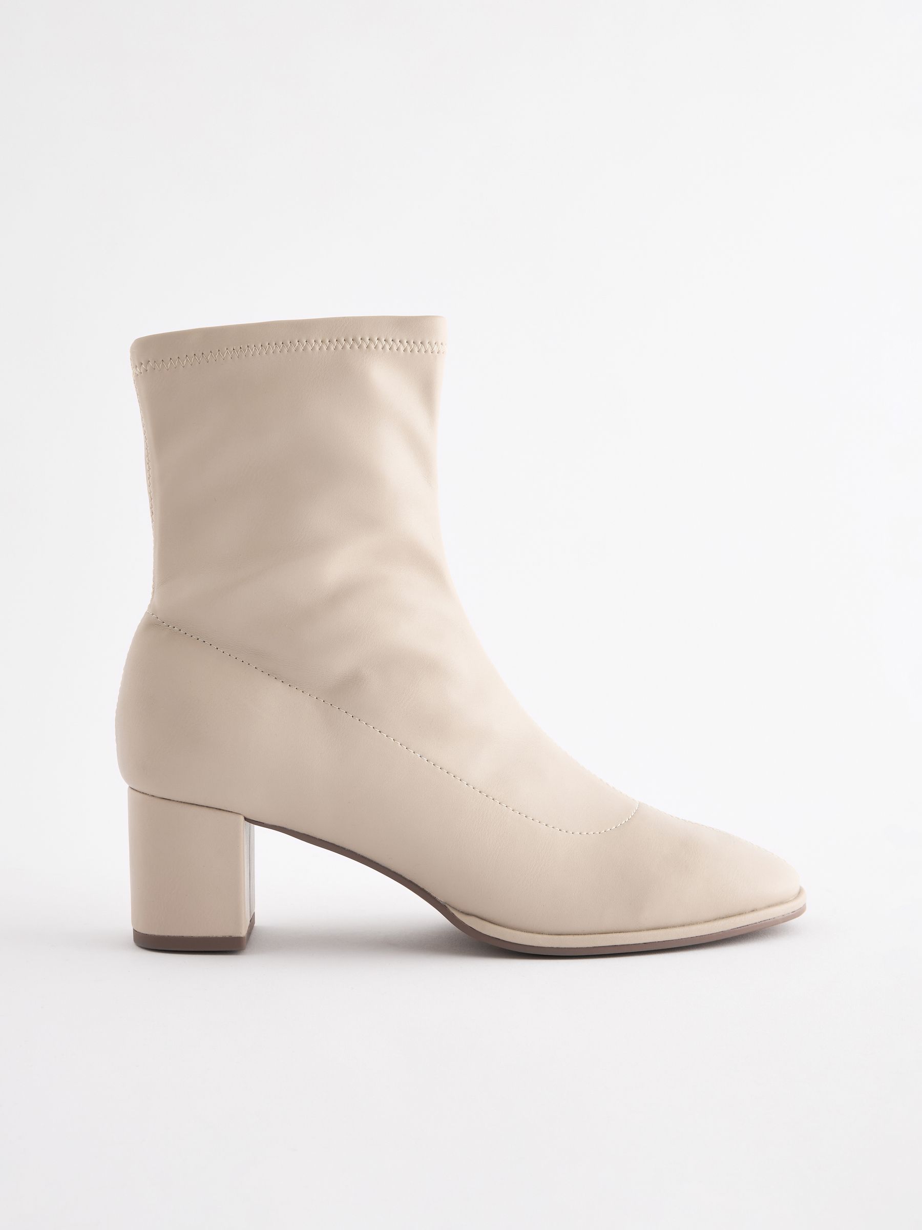 Buy Bone Cream Standard/Wide Fit Ankle Sock Boots from the Next UK ...
