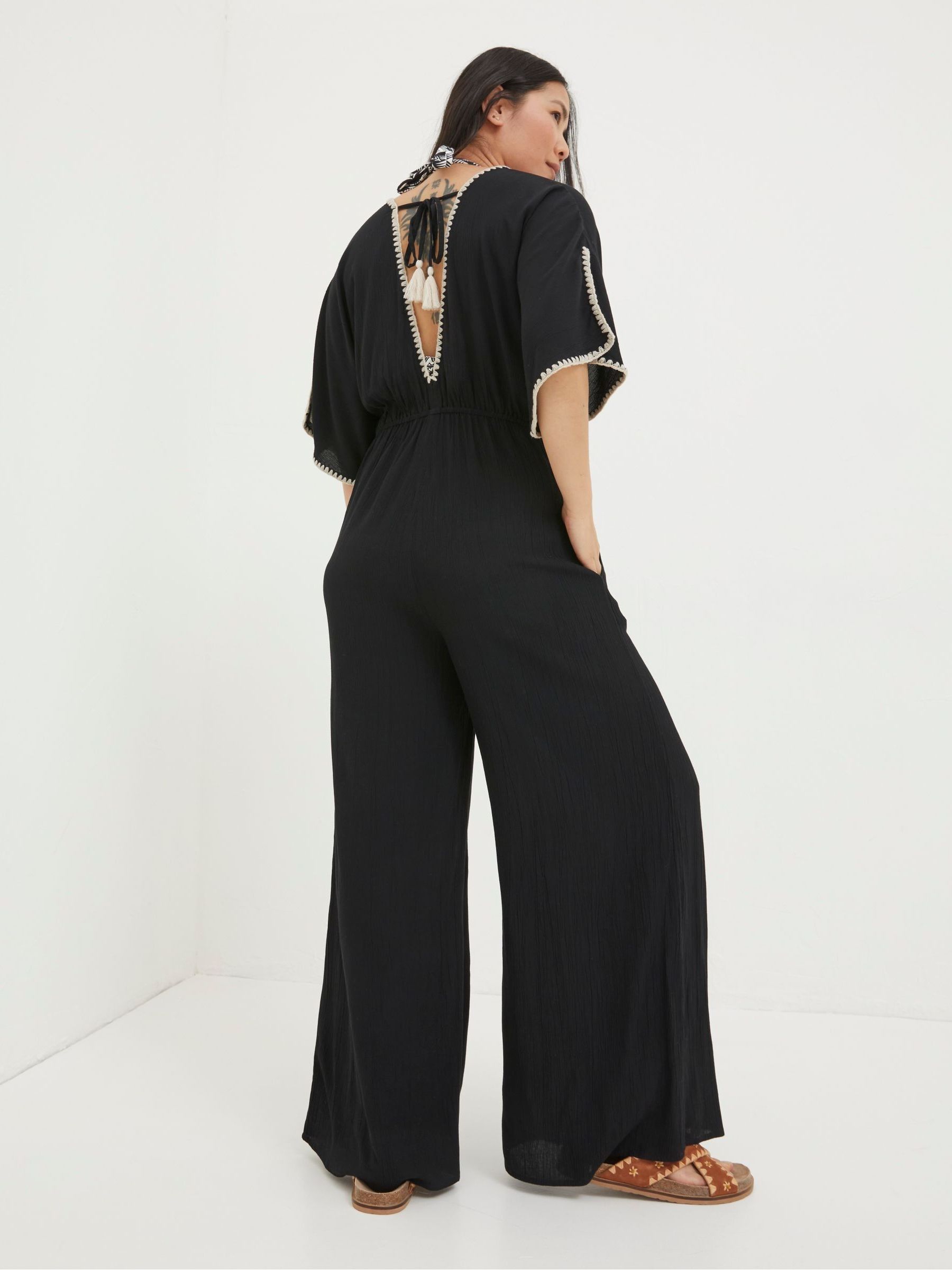 Buy FatFace Selene Black Beach Jumpsuit from the Next UK online shop